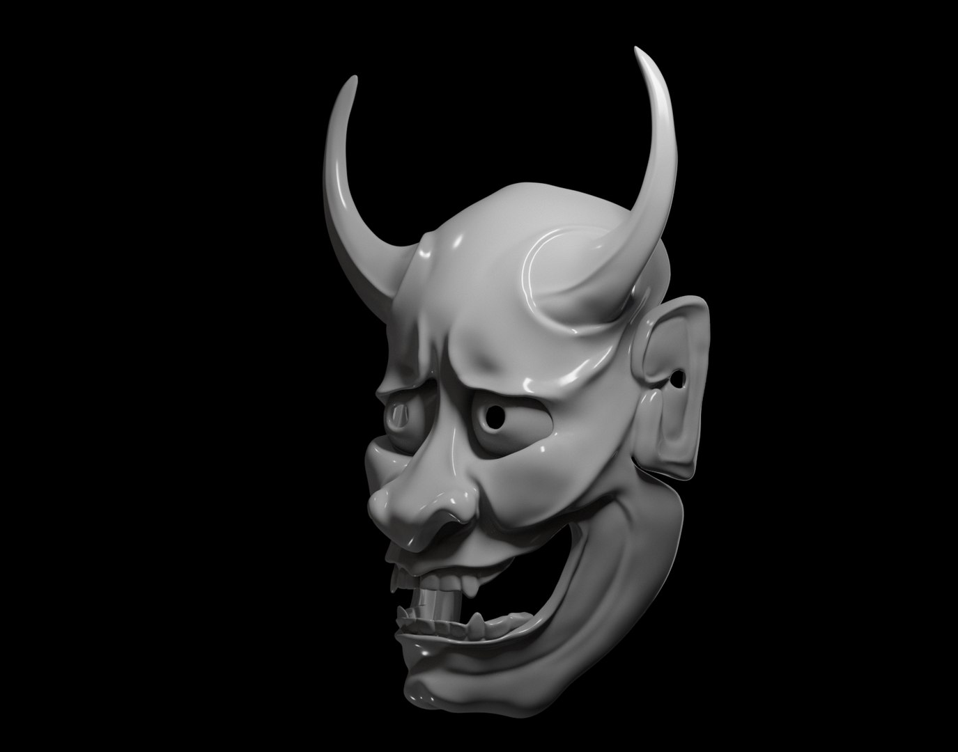3D Hannya Mask - Japanese Noh Mask Model - TurboSquid 2332817