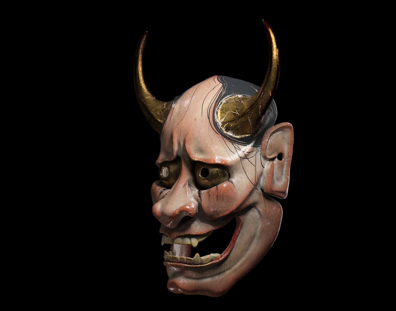 3D Hannya Mask - Japanese Noh Mask Model - TurboSquid 2332817
