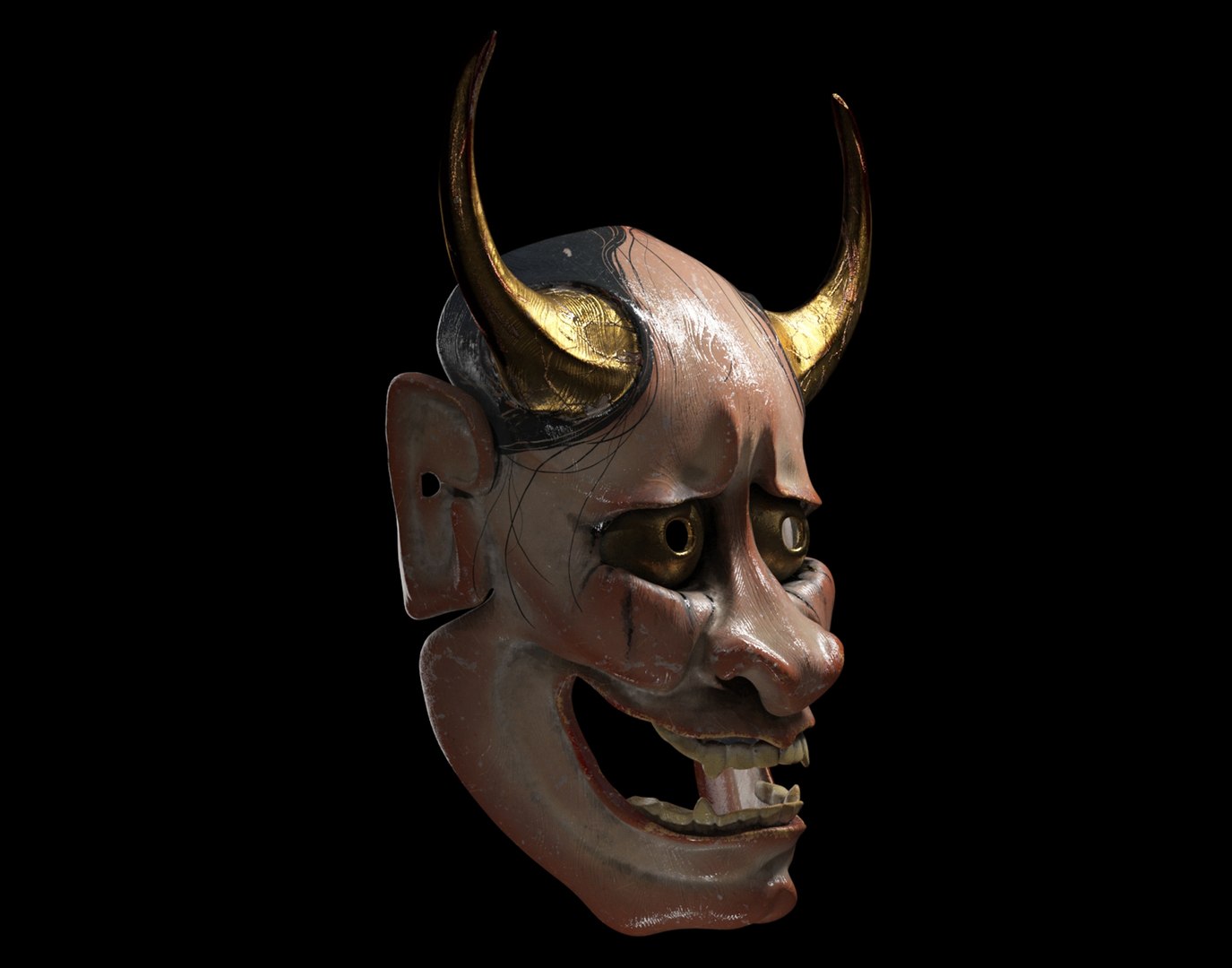 3D Hannya Mask - Japanese Noh Mask Model - TurboSquid 2332817