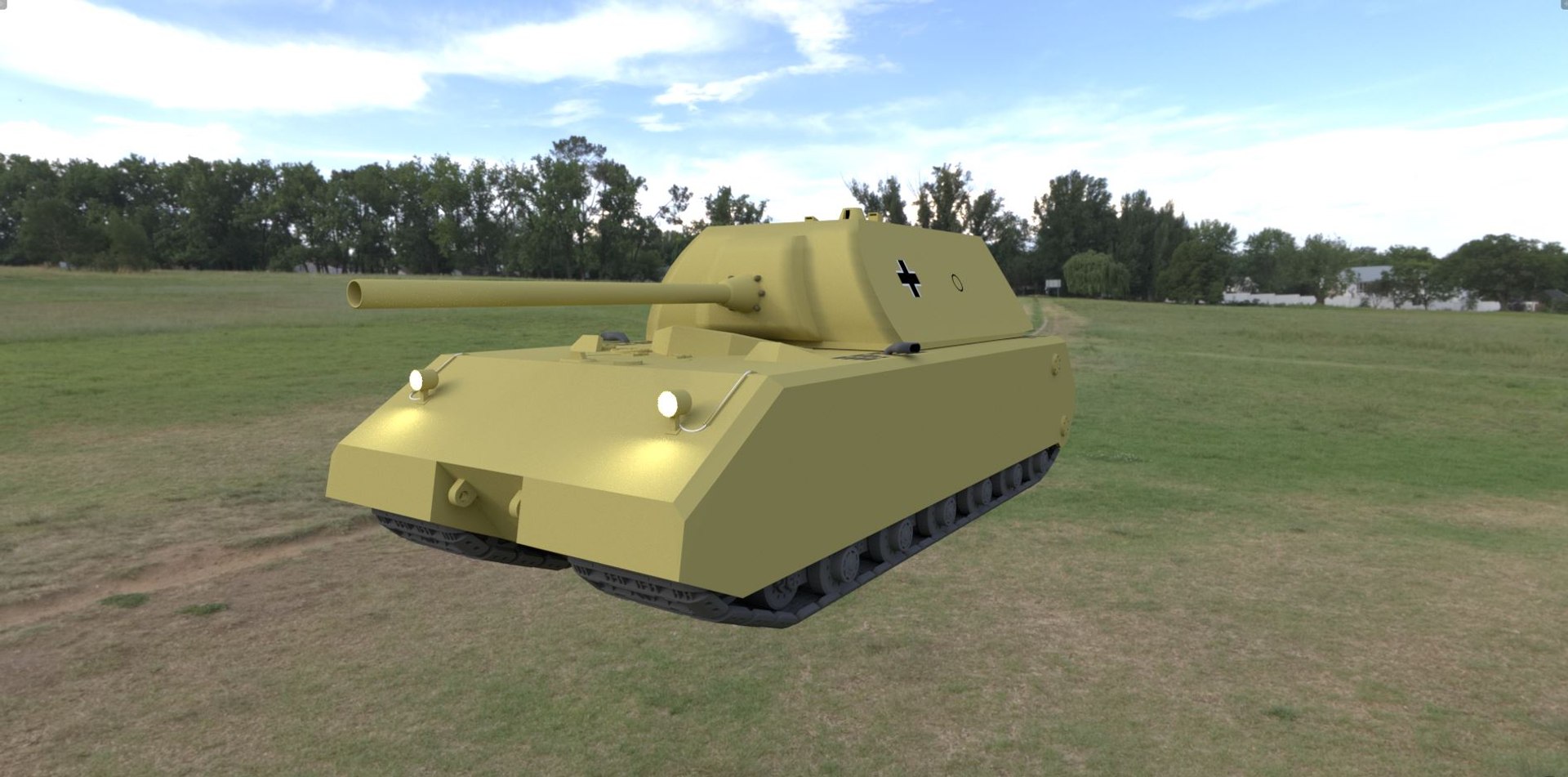 German Maus Tank 3D - TurboSquid 1611128