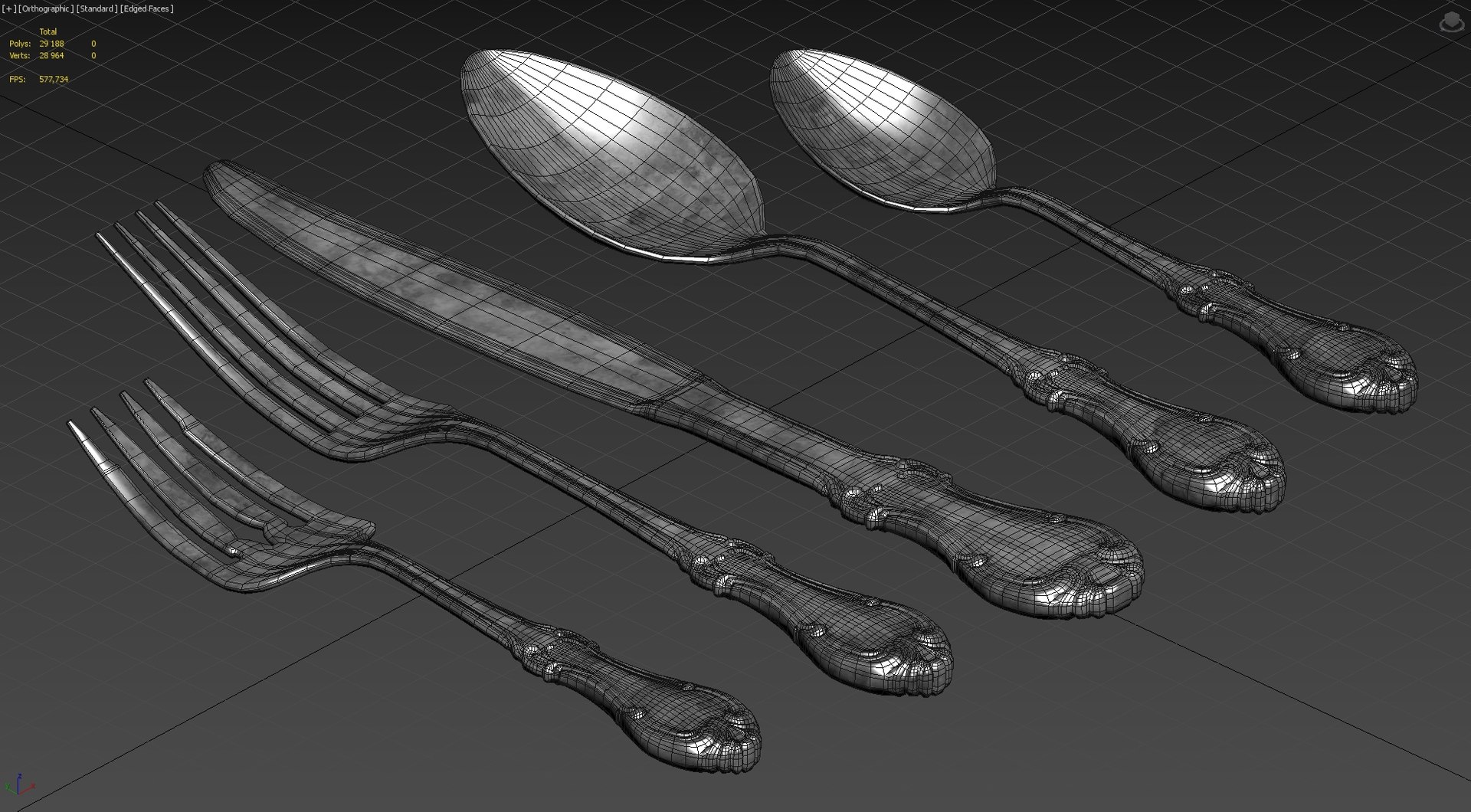 3D Model Set Cutlery - TurboSquid 1689384