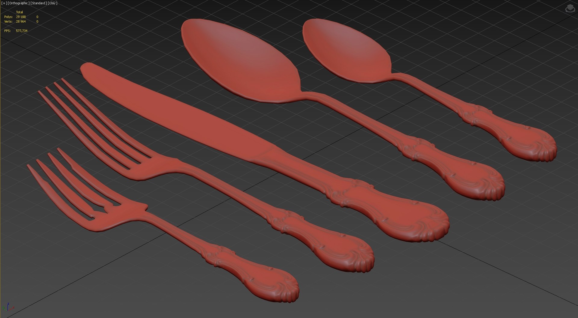 3D Model Set Cutlery - TurboSquid 1689384