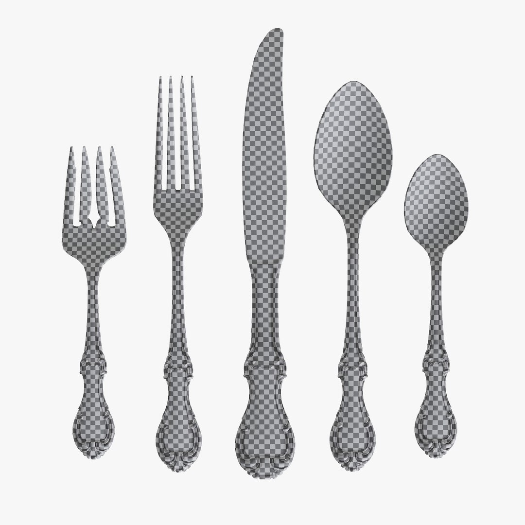 3D Model Set Cutlery - TurboSquid 1689384