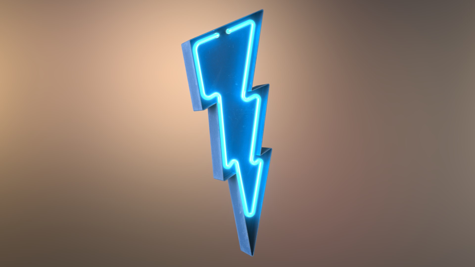 3D Model Lightning Bolt NEON Sign - TurboSquid 1768454