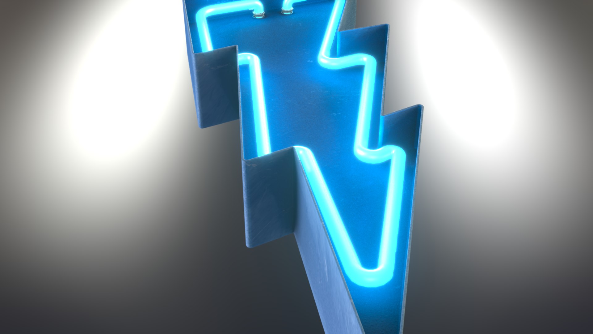 3D Model Lightning Bolt NEON Sign - TurboSquid 1768454