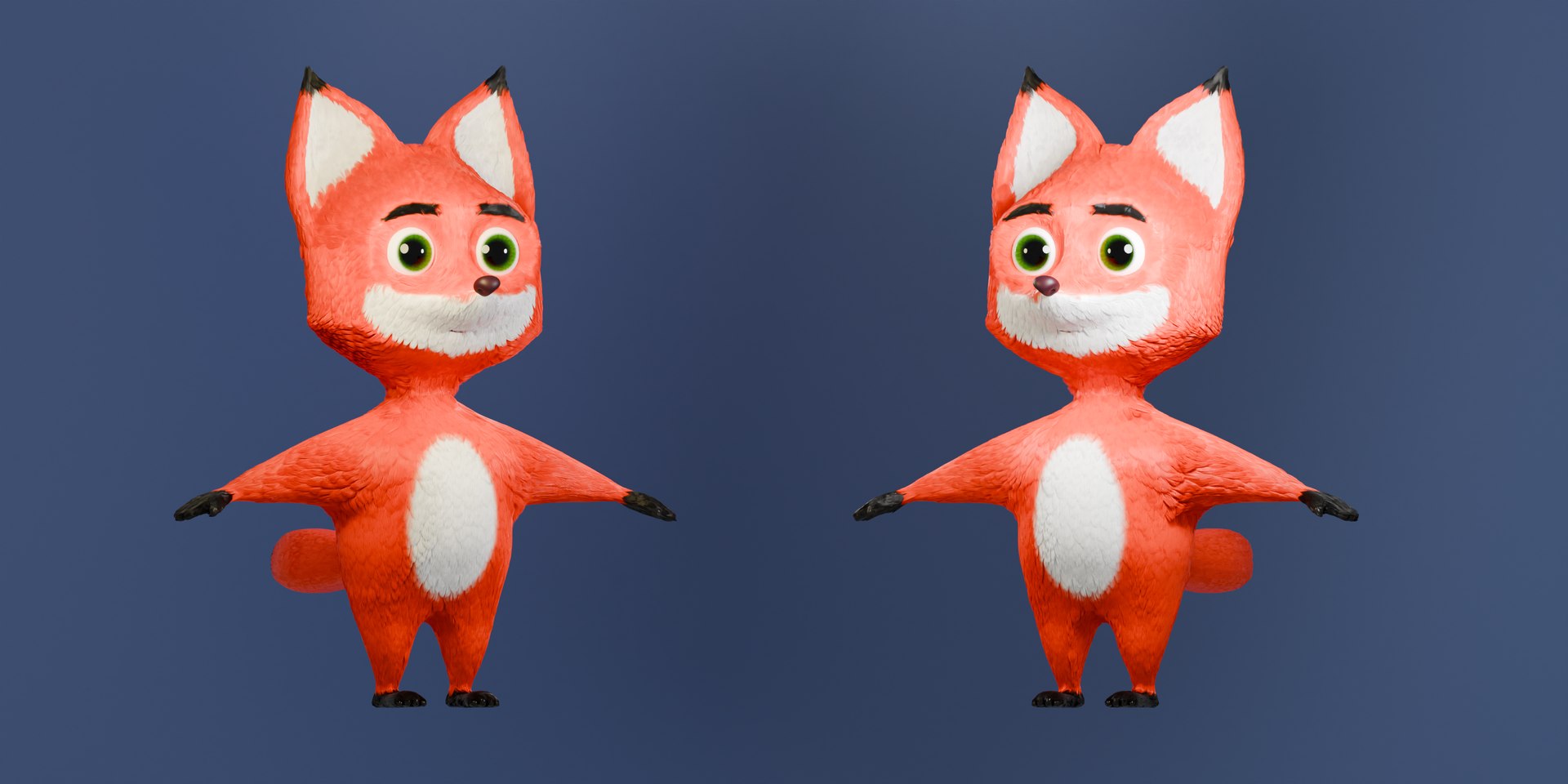 3D Fox - TurboSquid 2342085