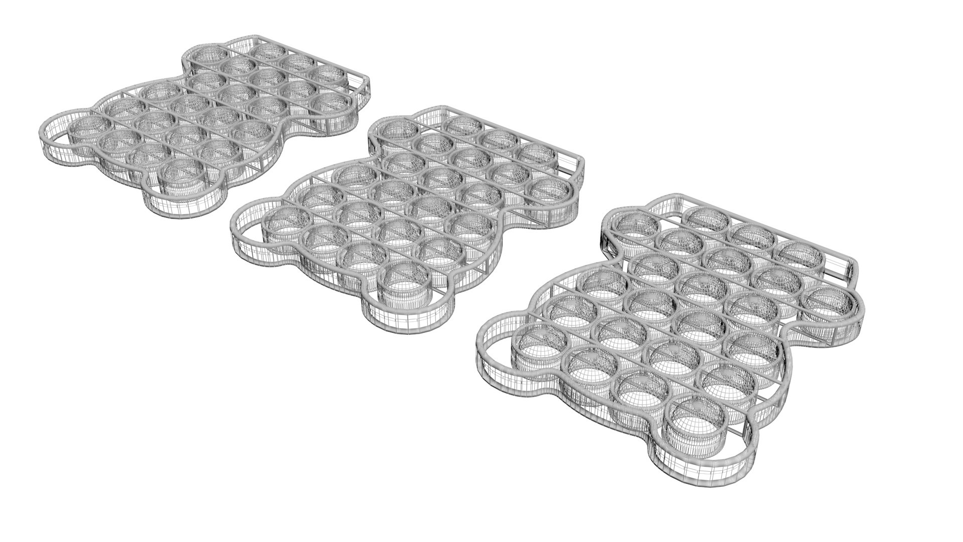 3D Bear Pop It Fidget Toys Set model - TurboSquid 1769110