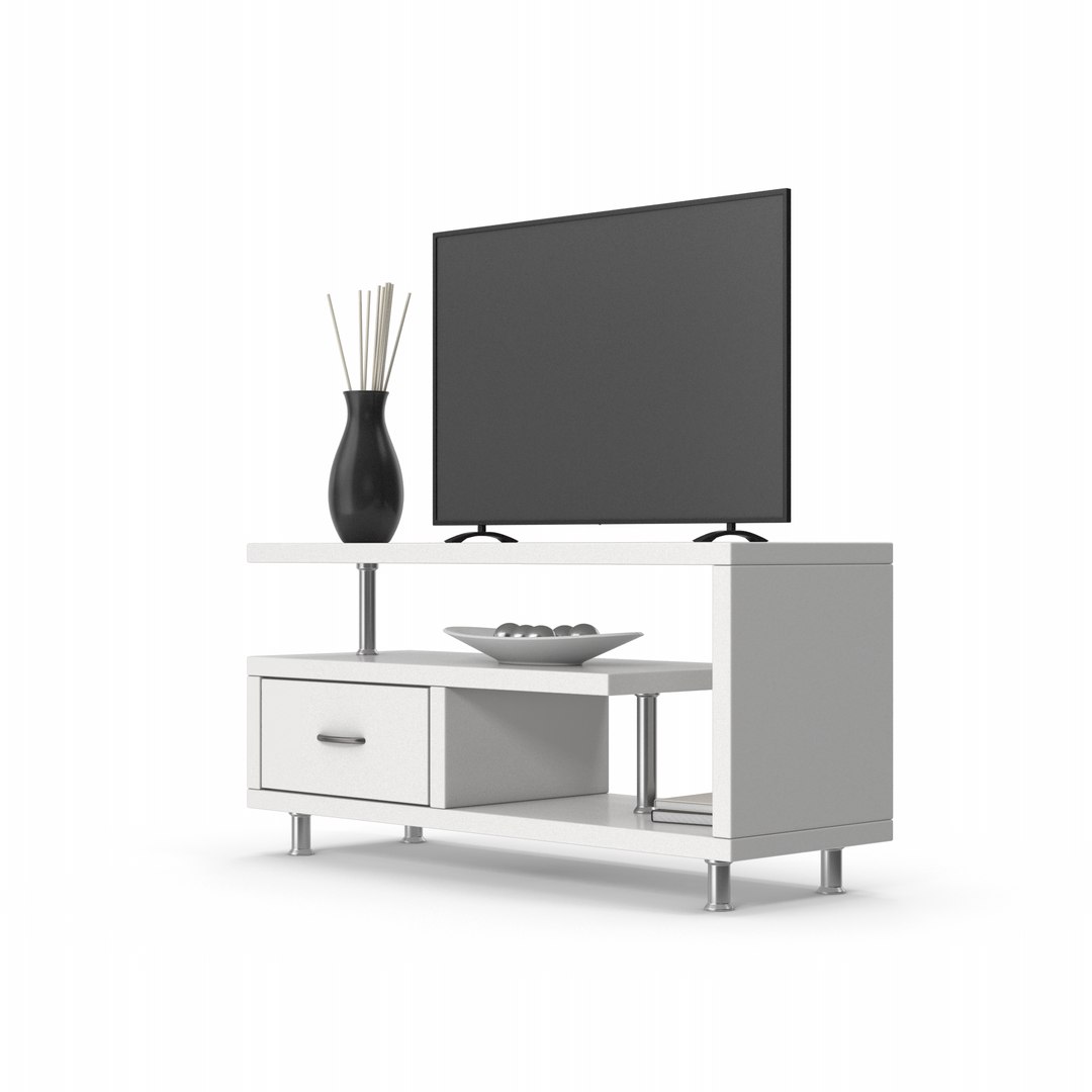 3D Model TV Stand With Smart TV - TurboSquid 1839775