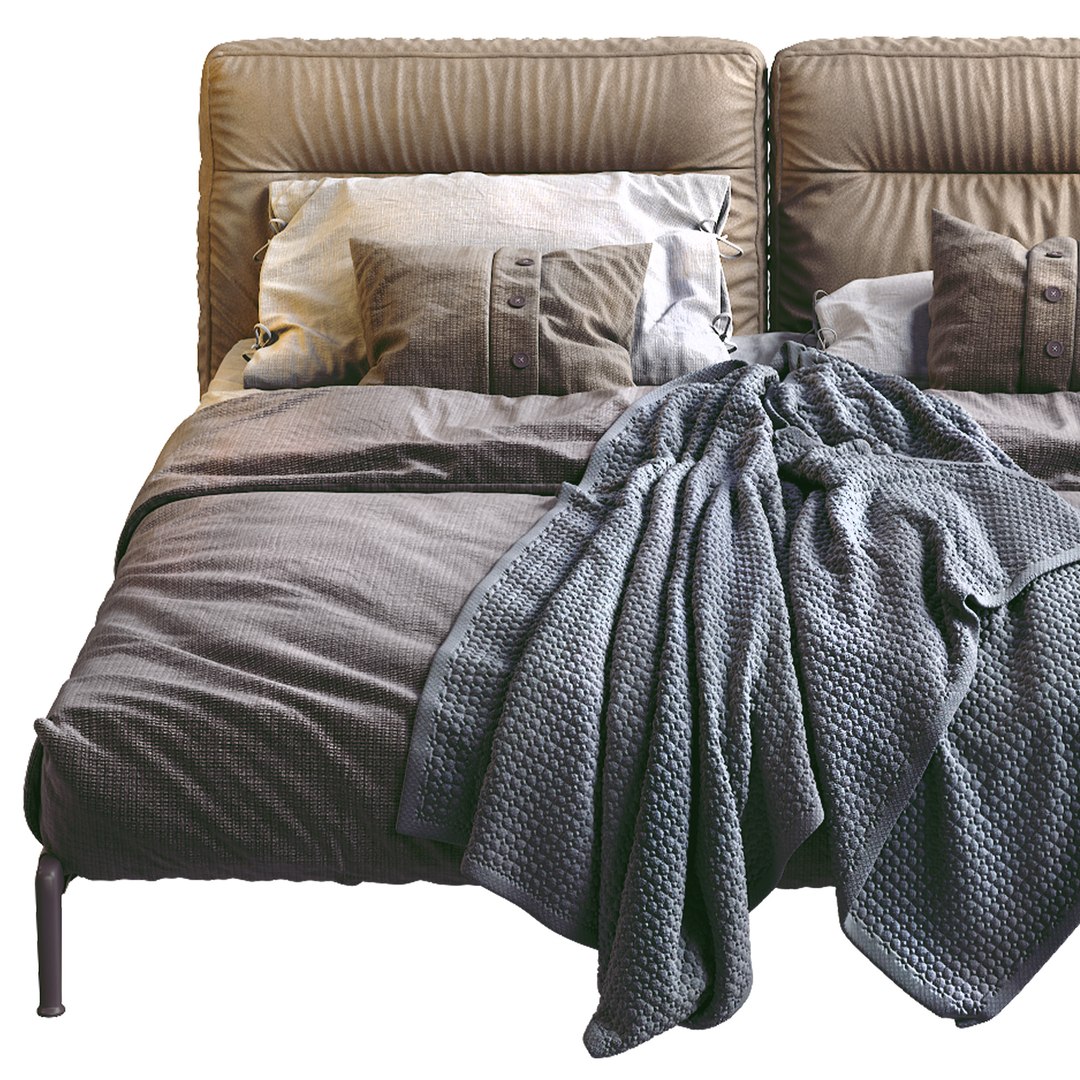 Flexform bed adda 3D model - TurboSquid 1637164