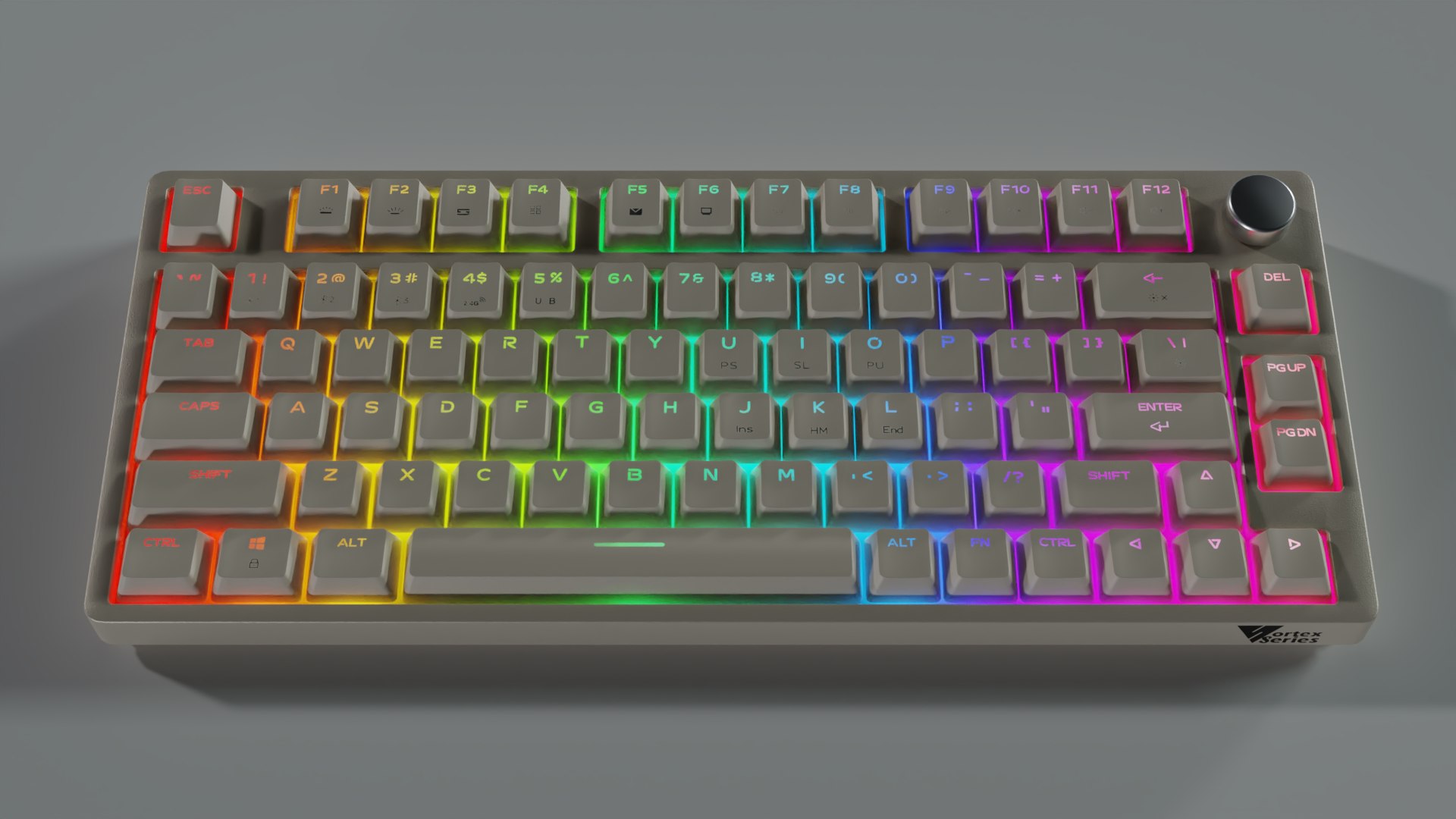VortexSeries GT-8 Wireless RGB Mechanical Keyboard White Model - TurboSquid 2169748