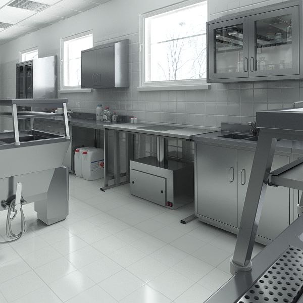 anatomy autopsy laboratory equipment 3d model