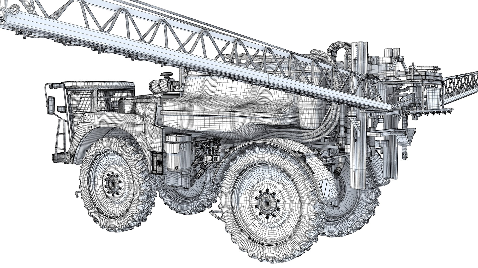 Self Propelled Farm Sprayer 3D Model - TurboSquid 2395236