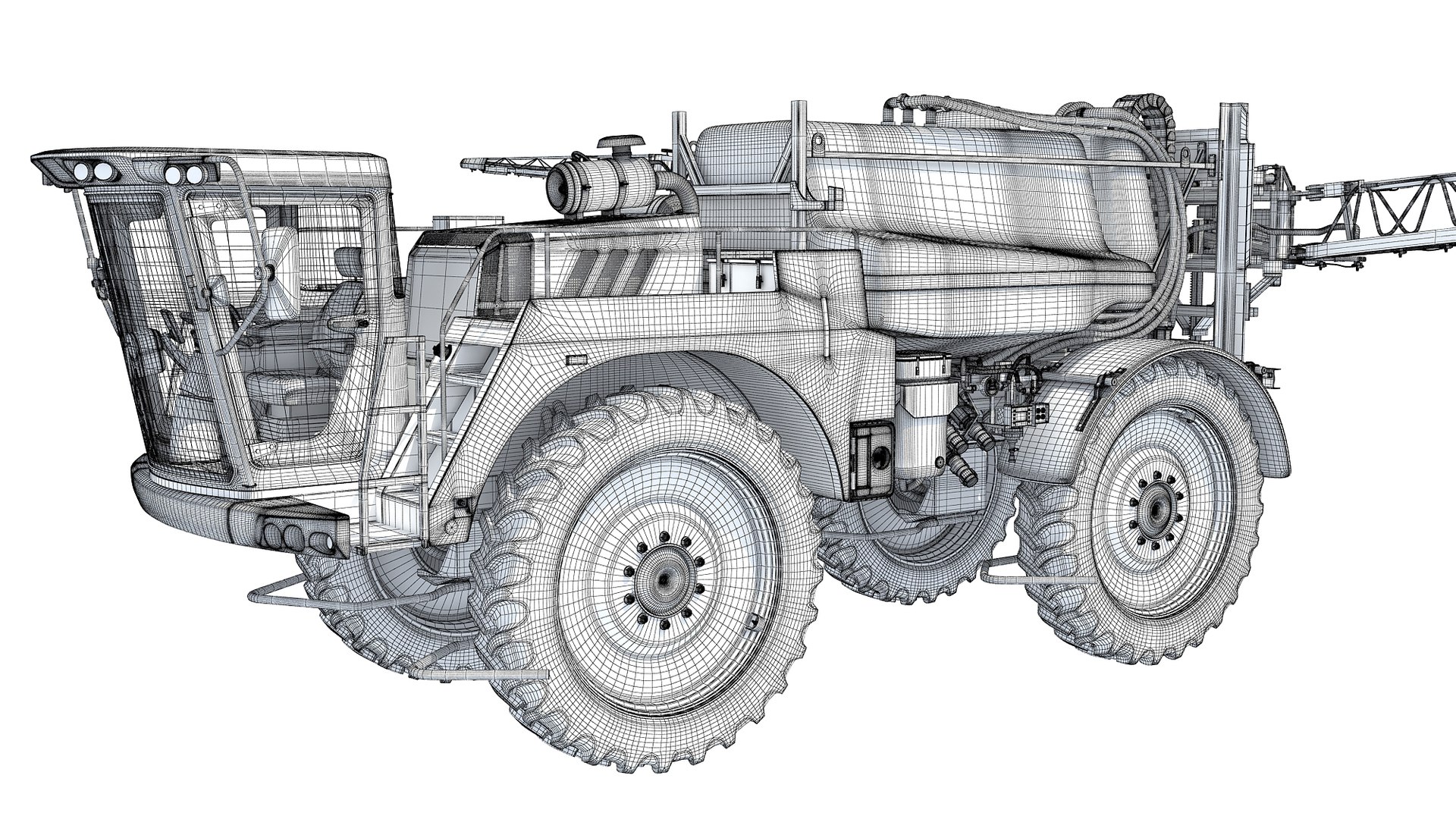 Self Propelled Farm Sprayer 3D Model - TurboSquid 2395236