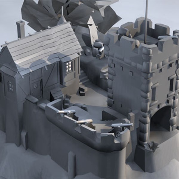 fantasy buildings 3d model