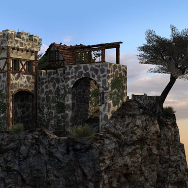 fantasy buildings 3d model