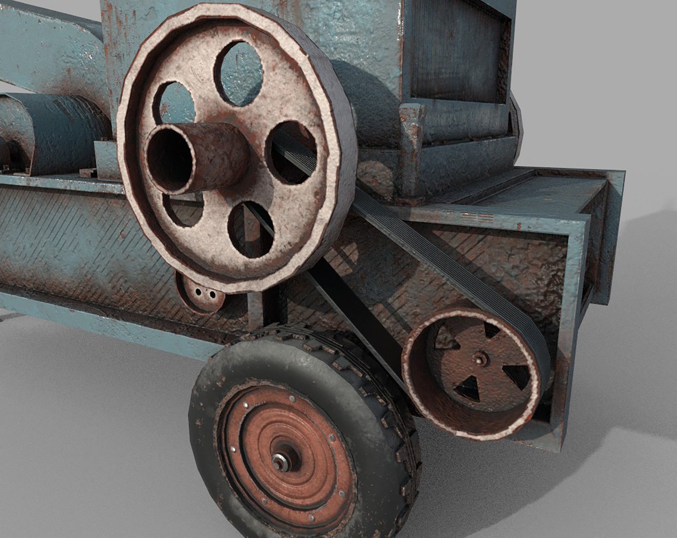 Old Rusted Hay Maker Machine 3D Model - TurboSquid 1764649