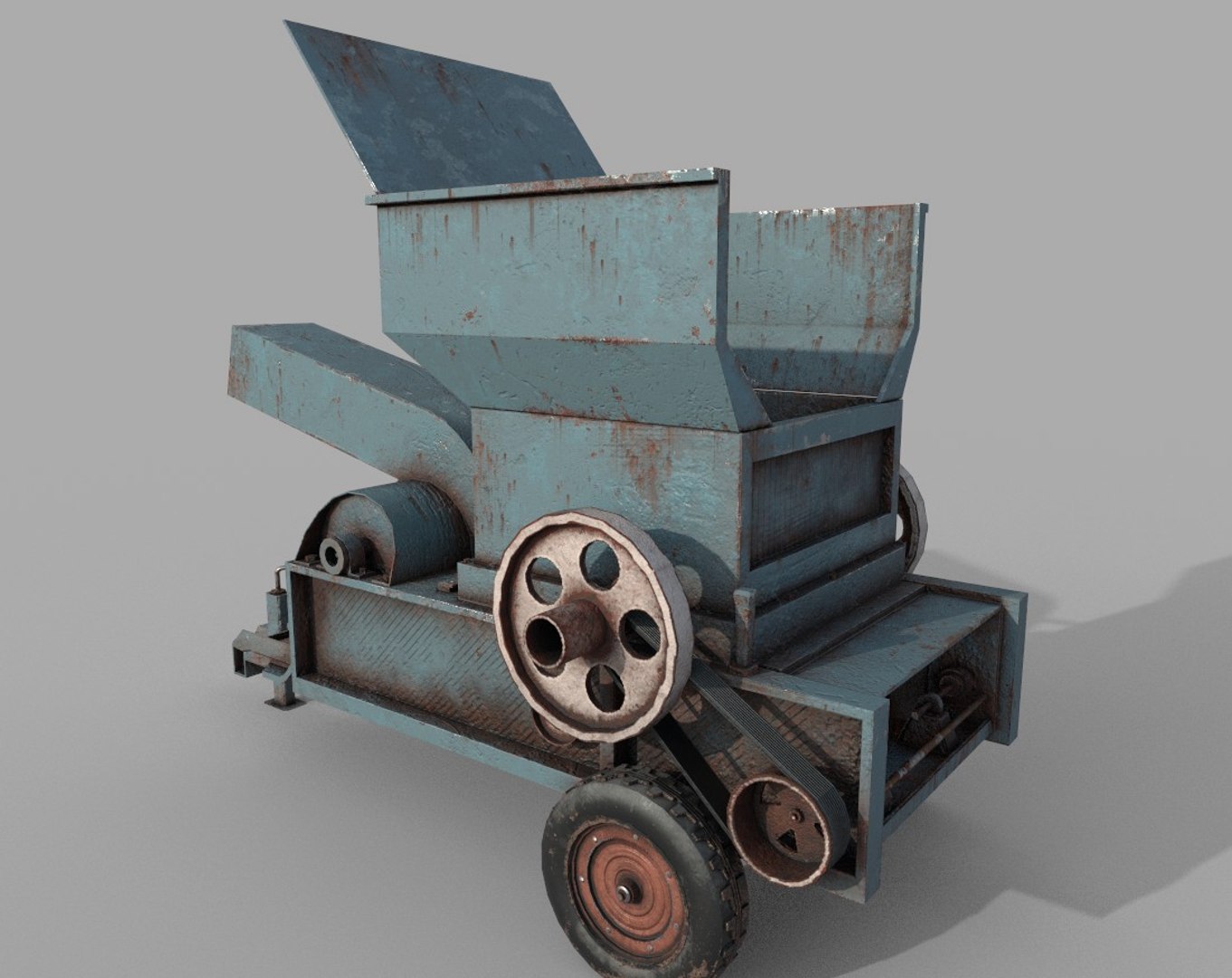 Old Rusted Hay Maker Machine 3D Model - TurboSquid 1764649