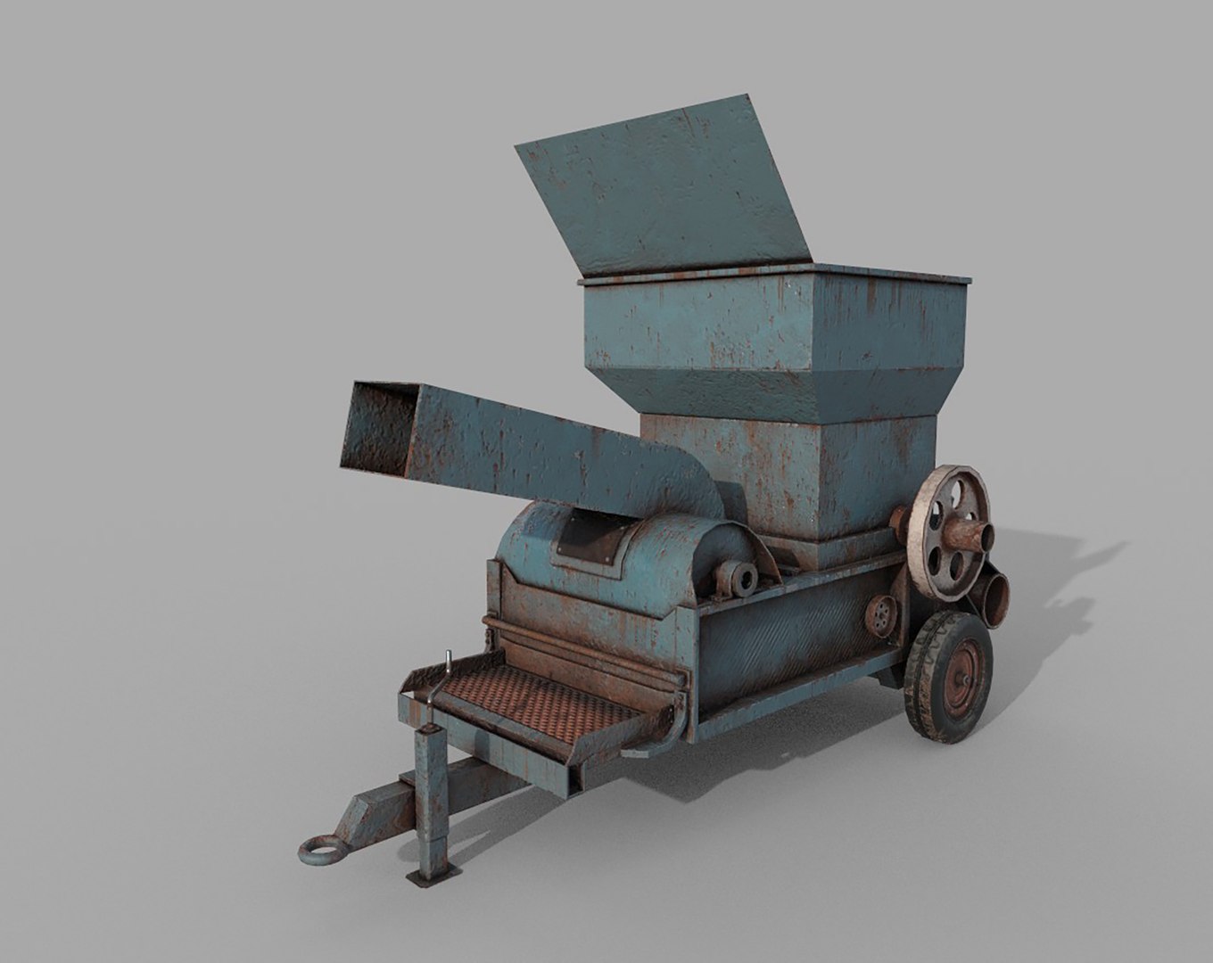 Old Rusted Hay Maker Machine 3D Model - TurboSquid 1764649