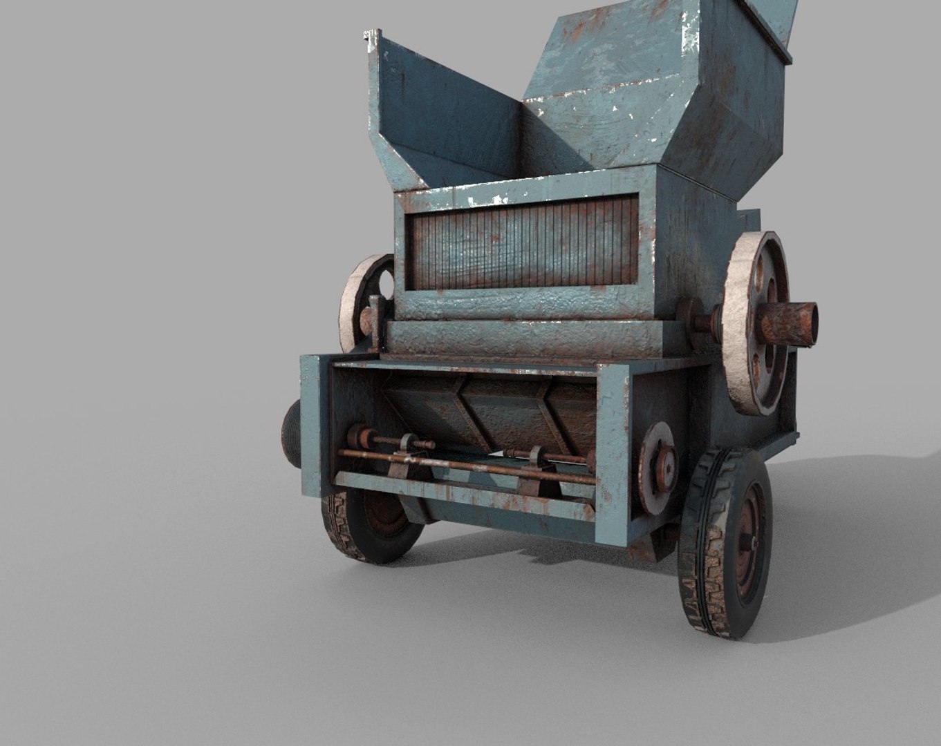 Old Rusted Hay Maker Machine 3D Model - TurboSquid 1764649