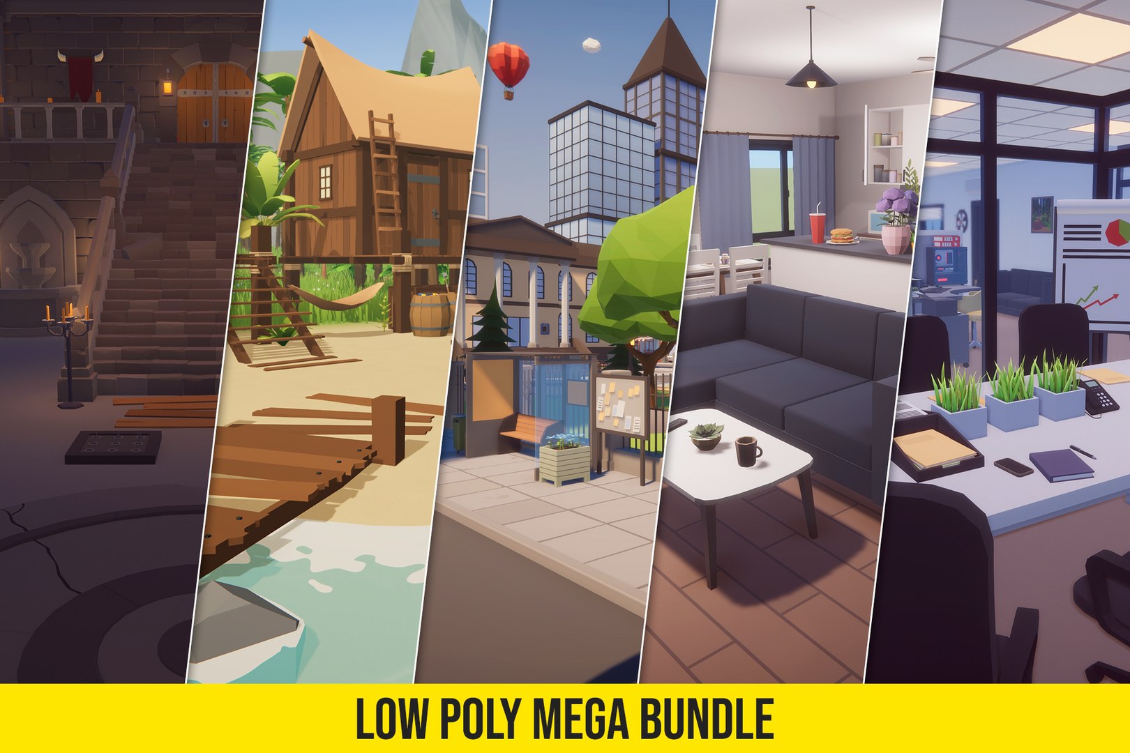 3D Model Low Poly Mega Bundle - TurboSquid 2224320