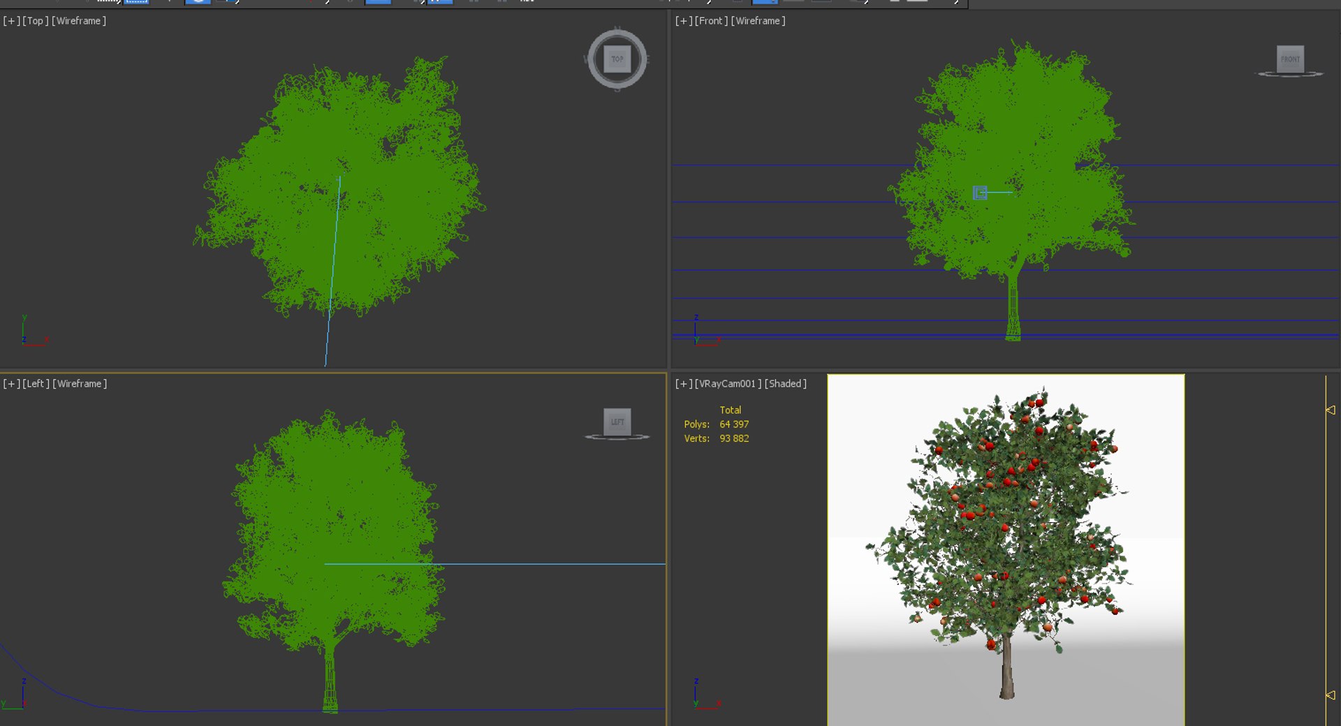 3D Apple Tree 3 7 Model - TurboSquid 1199232