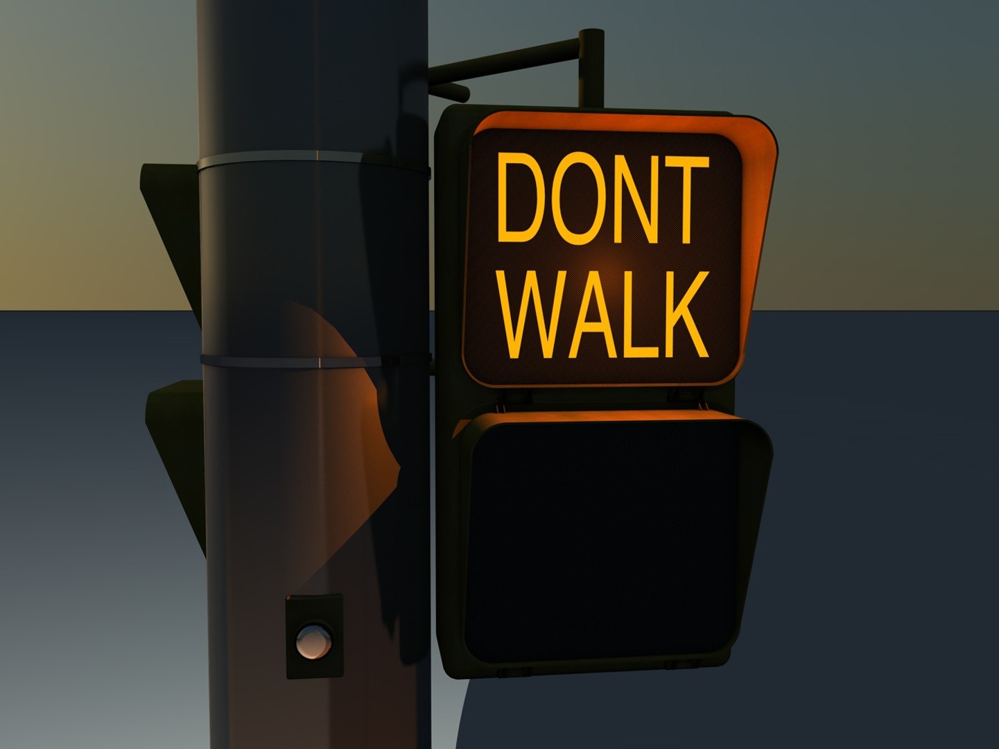 Street Lights Crosswalk Signs 3d Model