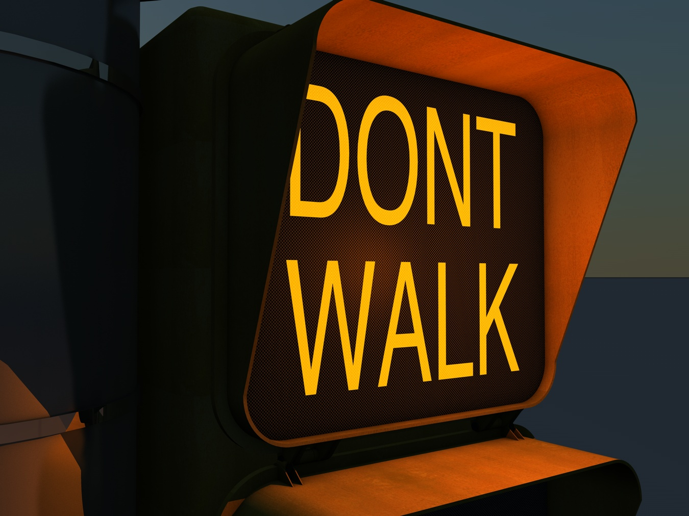 street lights crosswalk signs 3d model