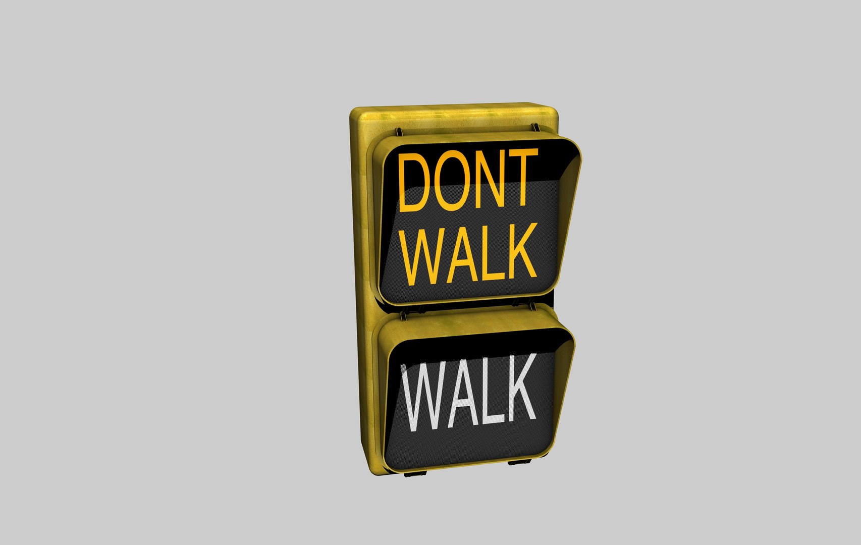 Street Lights Crosswalk Signs 3d Model