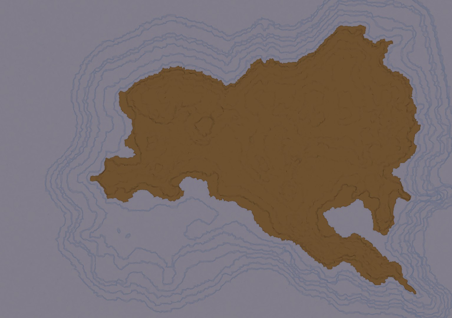 Island Sea Terrain 3d Model