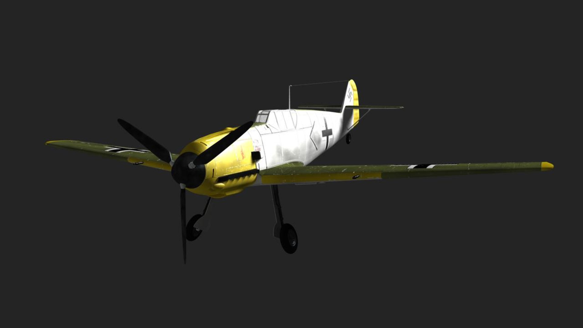 Messerschmitt Me-109e Fighter 3d Obj