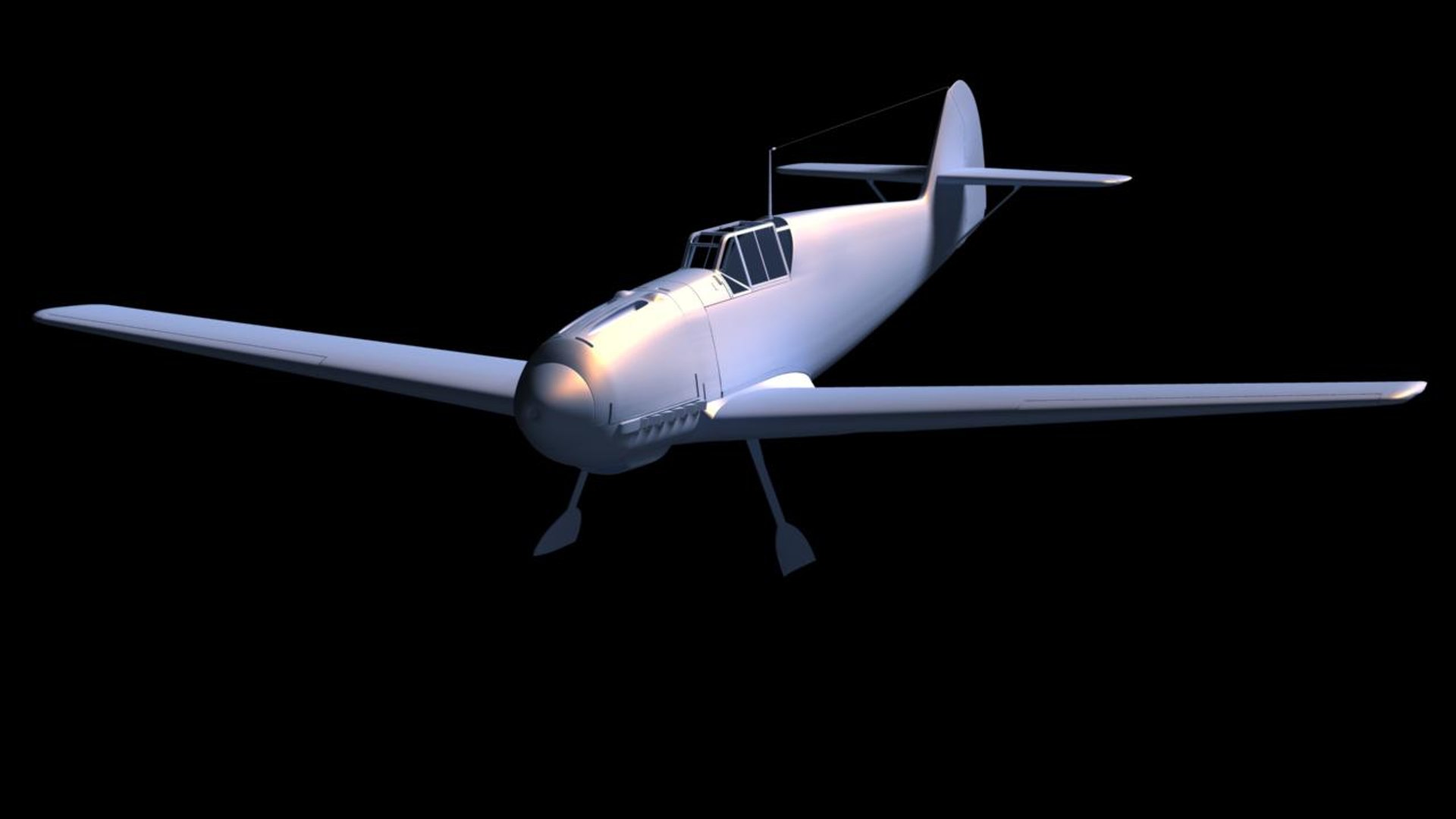 Messerschmitt Me-109e Fighter 3d Obj