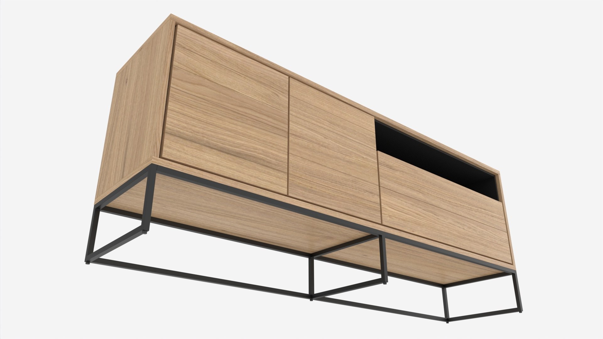 3D Sideboard With Doors And Drawers Model - TurboSquid 1967758