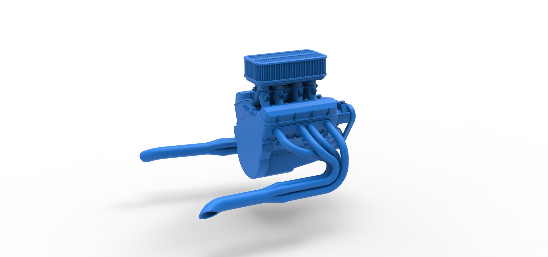 Engine Of Silver Crown Car Scale 1 To 25 Model - TurboSquid 2520059