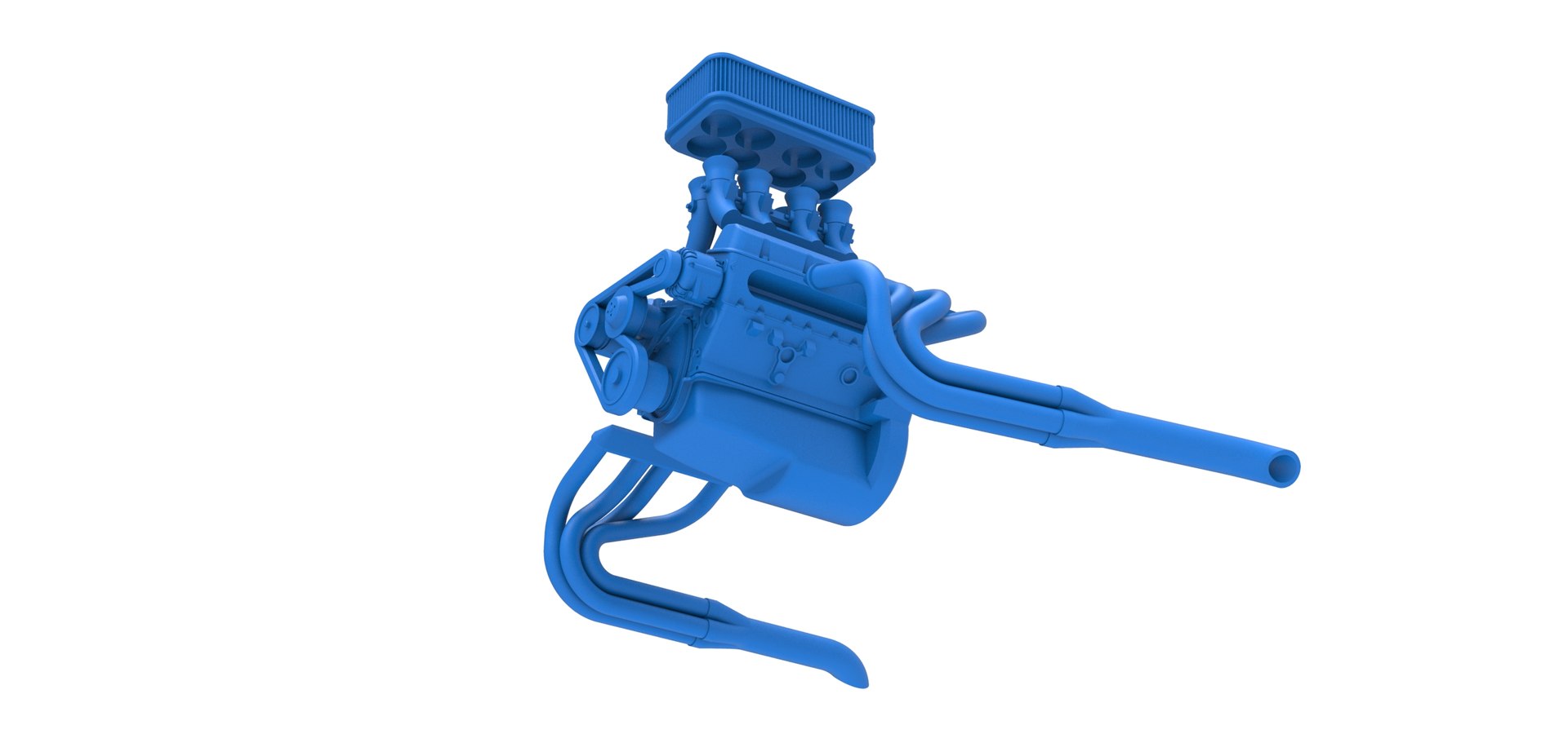 Engine Of Silver Crown Car Scale 1 To 25 Model - TurboSquid 2520059