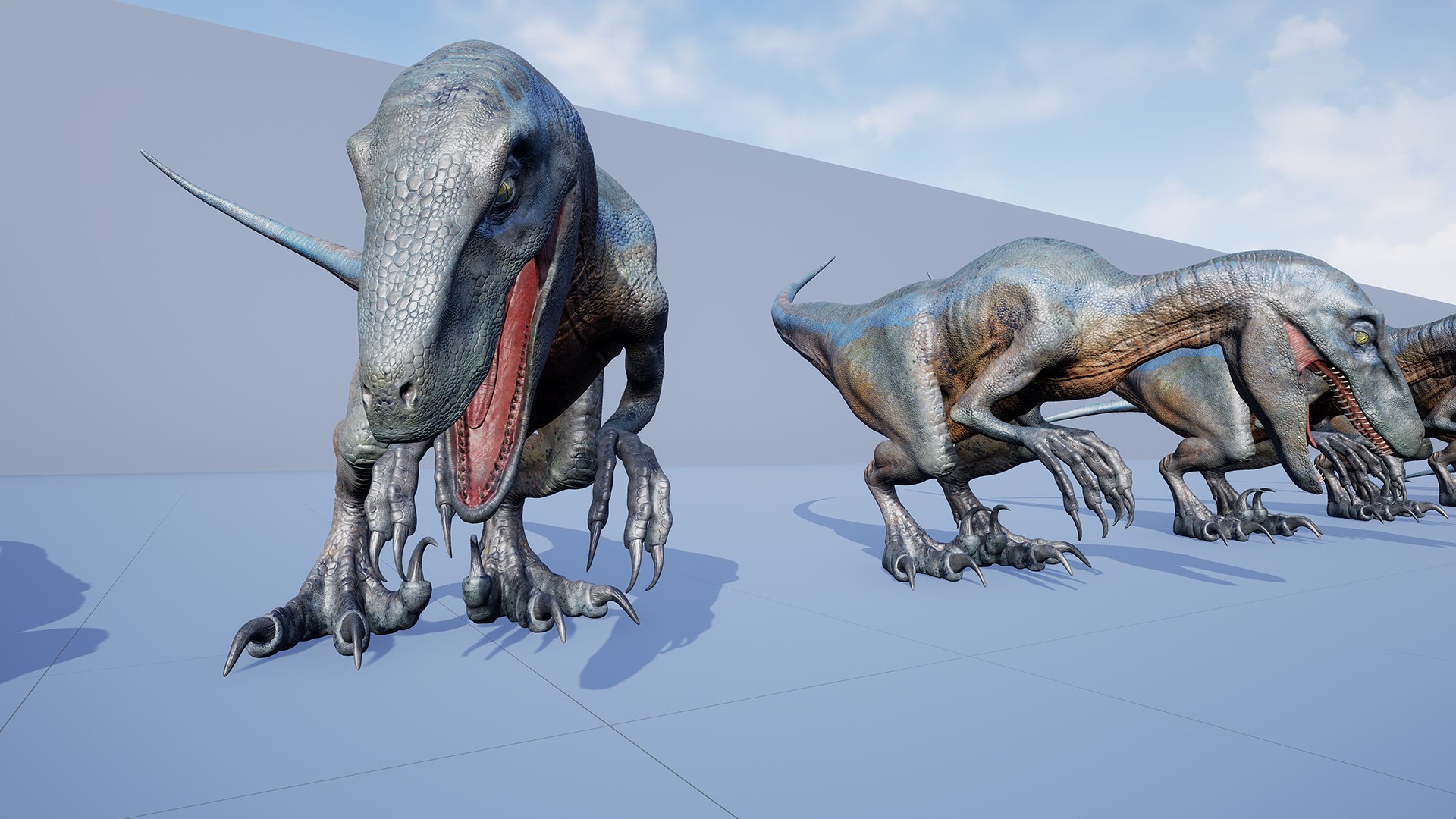 Raptor Dinosaur - Hybrid Velociraptor - Unreal Engine Project 3D Model ...