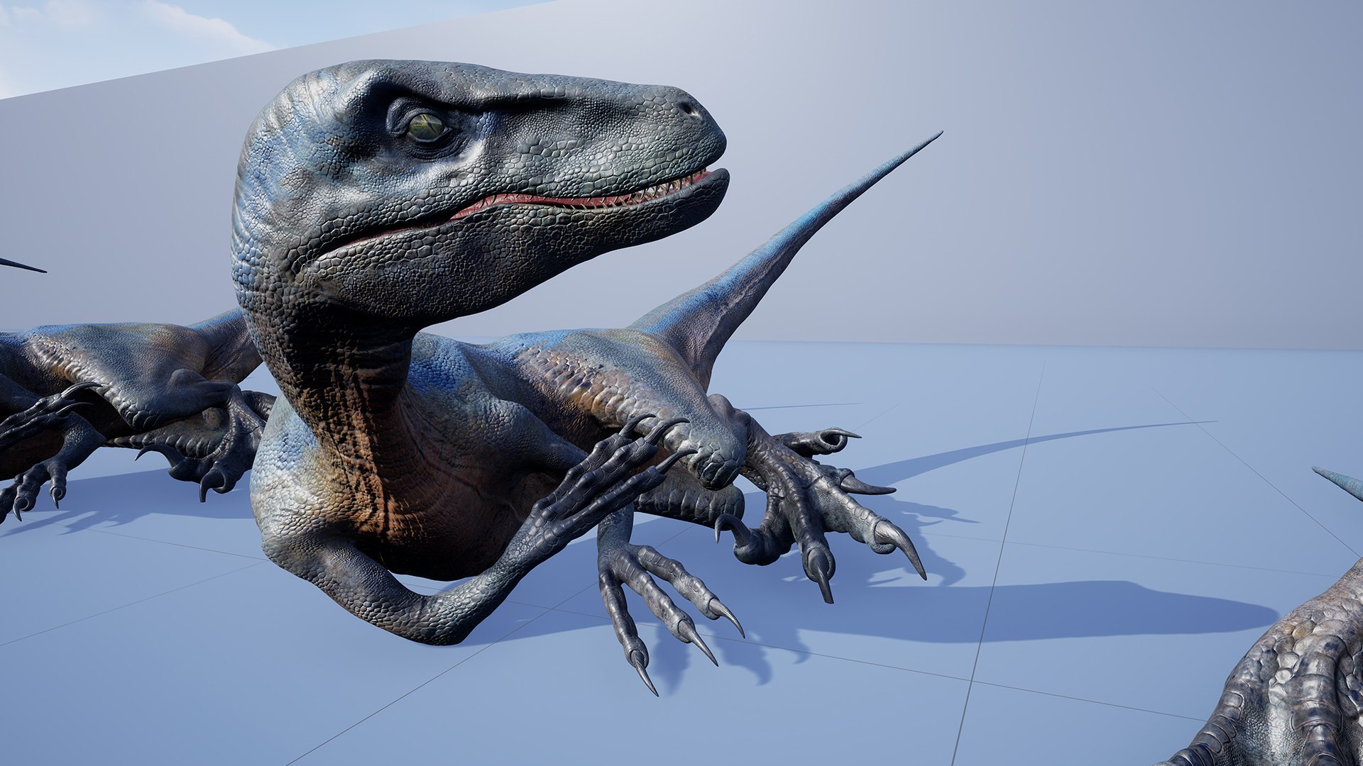 Raptor Dinosaur - Hybrid Velociraptor - Unreal Engine Project 3D Model ...