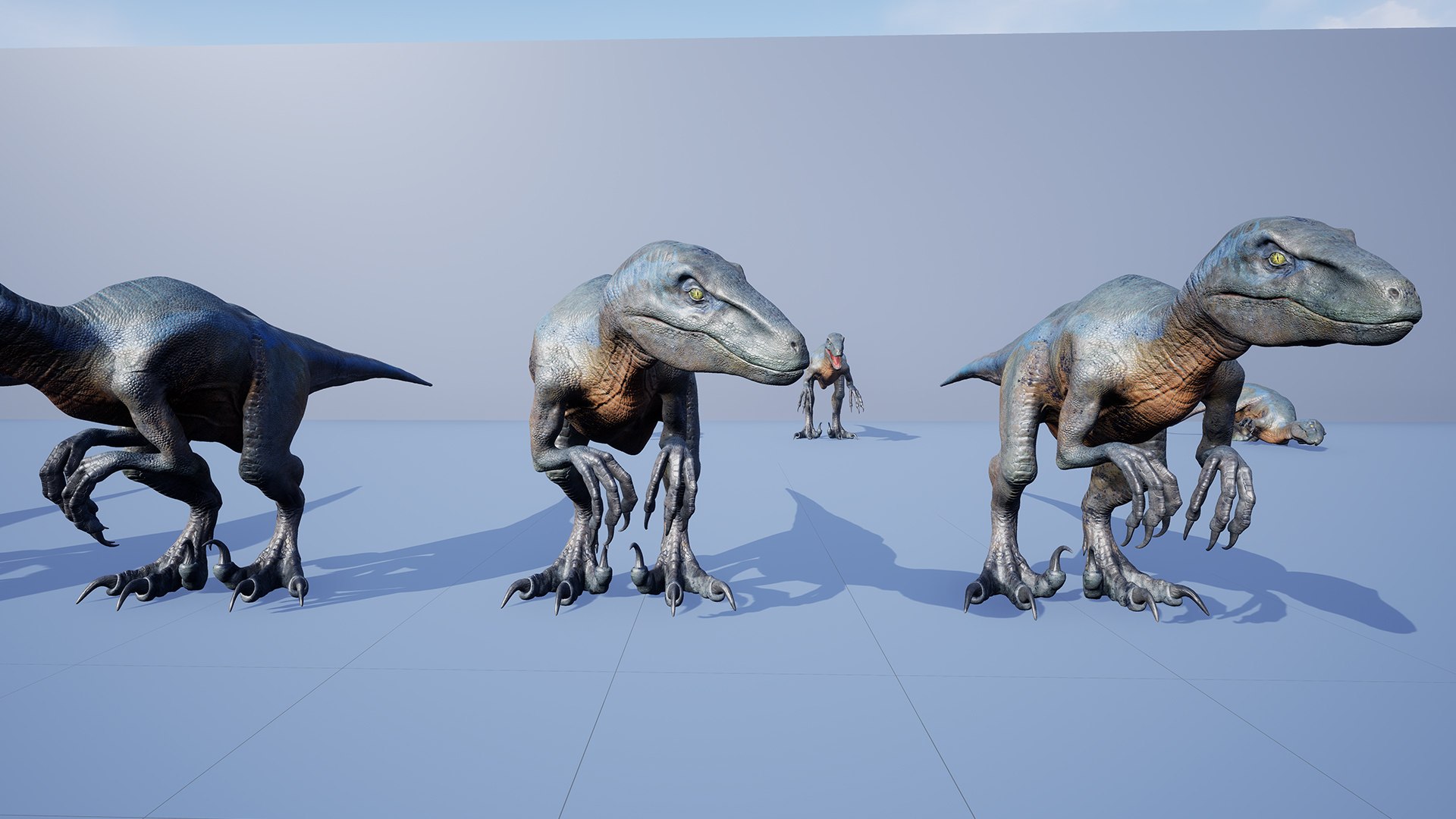 Raptor Dinosaur - Hybrid Velociraptor - Unreal Engine Project 3D Model ...