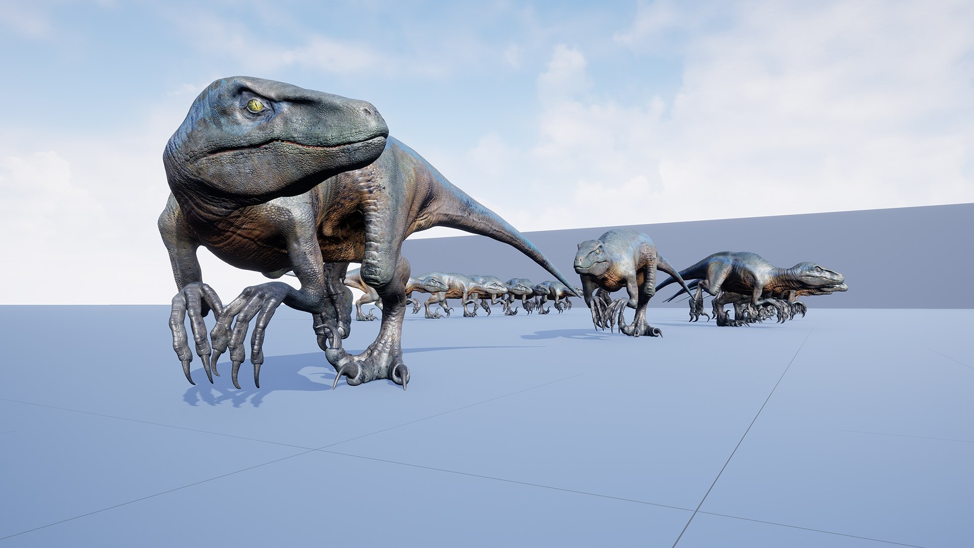 Raptor Dinosaur - Hybrid Velociraptor - Unreal Engine Project 3D Model ...