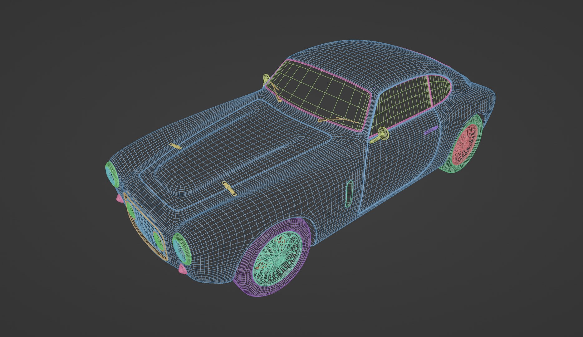 3D Model Ac01GT MM Classic 50s Sport Car - TurboSquid 2165565