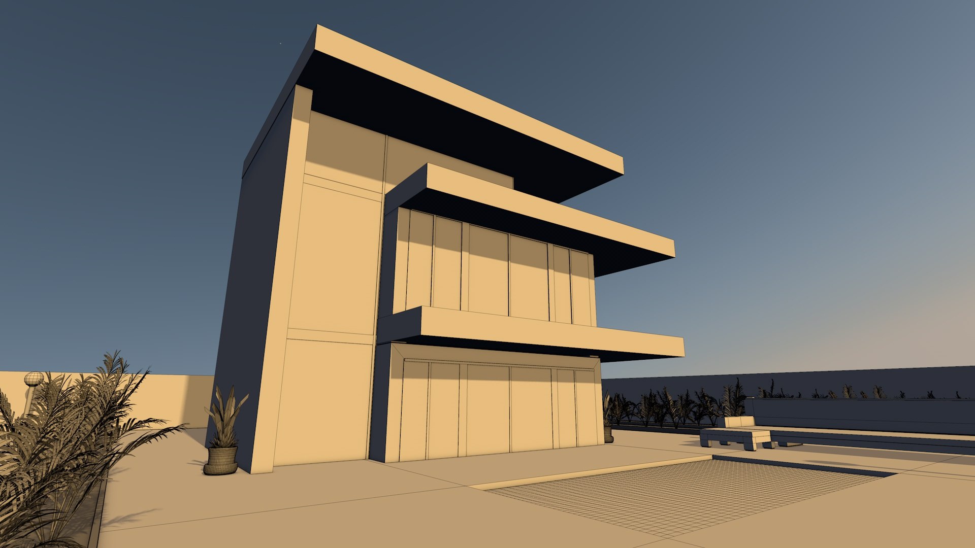 House Split Level 3D model - TurboSquid 2100629