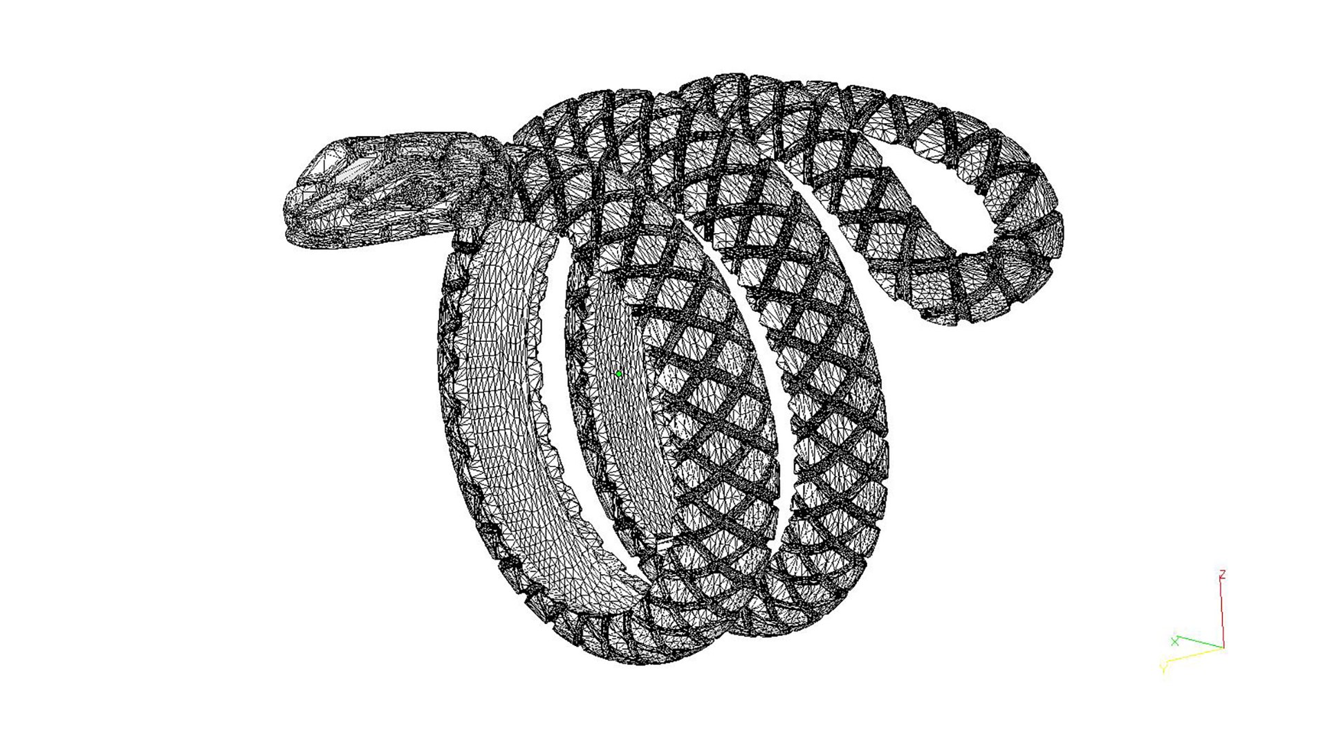 3D Snake Ring 3 Rows 3D Print - TurboSquid 2095760