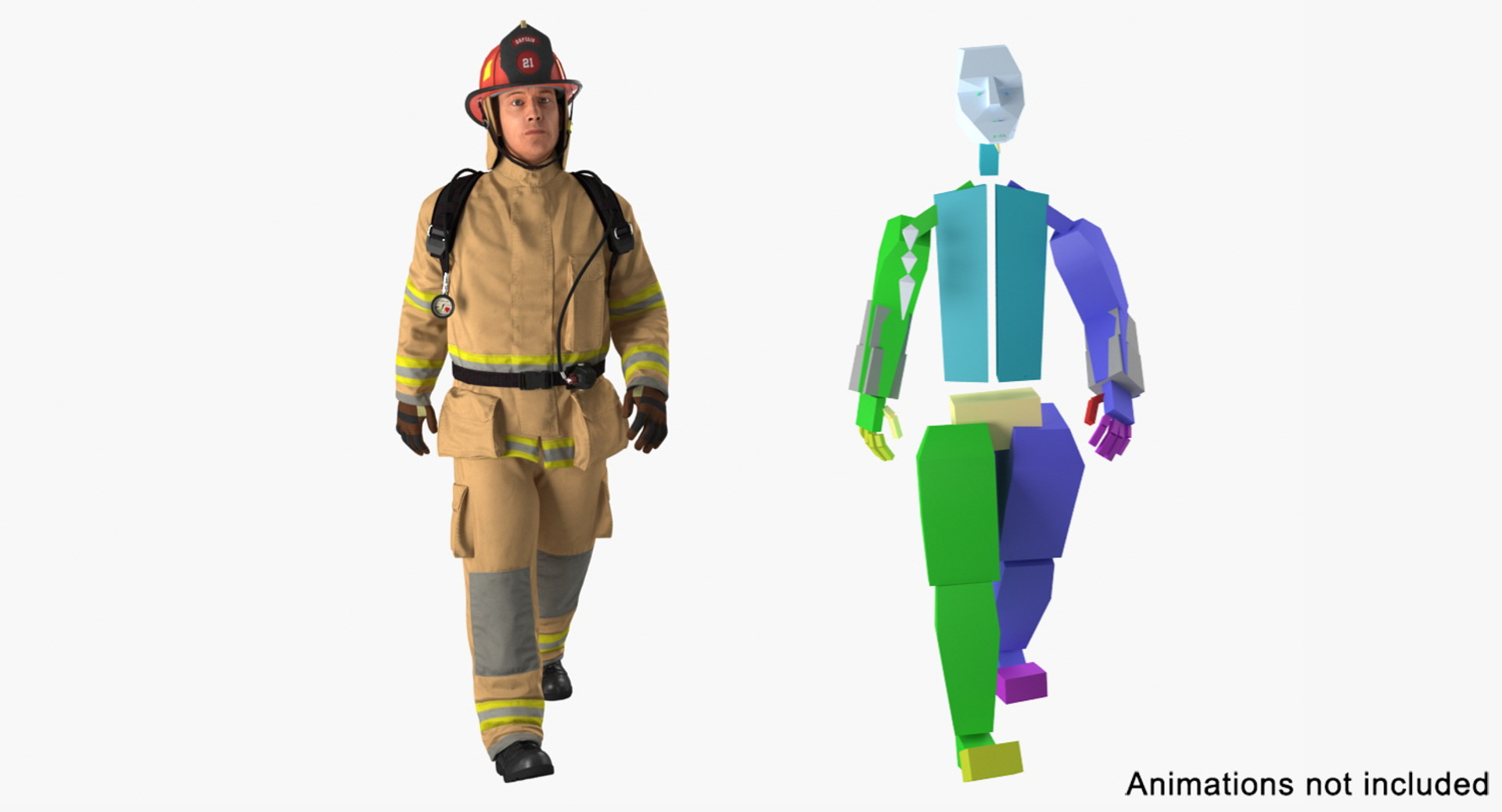 3D Rigged Firefighters - TurboSquid 1256322