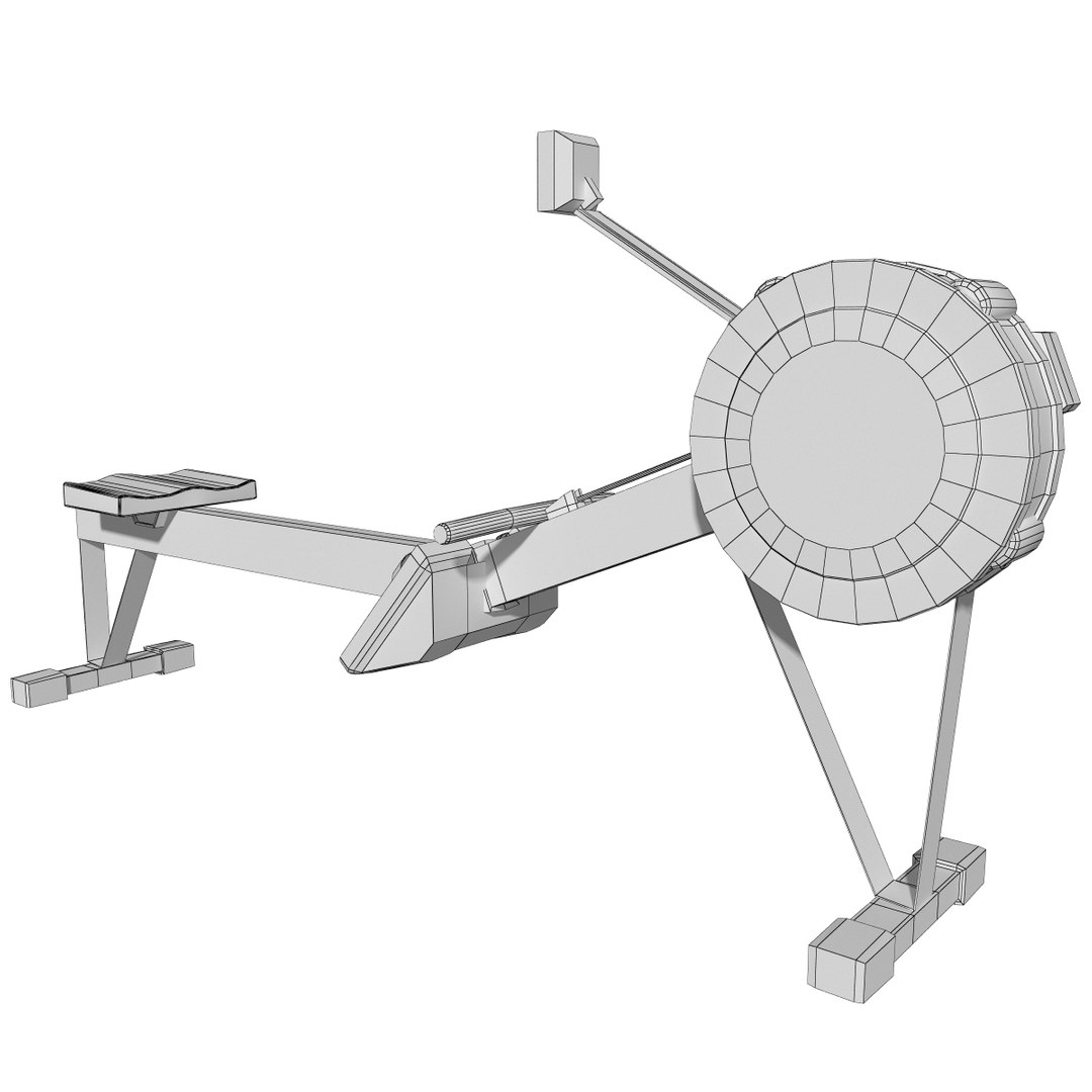 3d Model Of Gym Equipment Rowing Machine