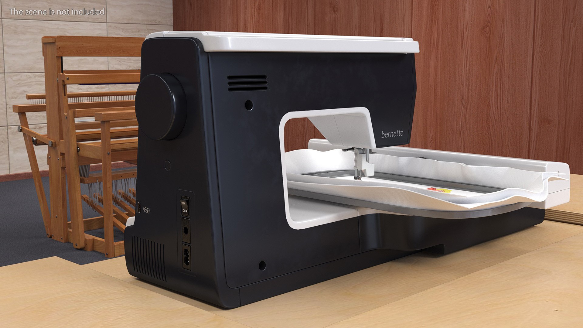 3D Embroidery Machine Bernette B70 Deco Screen On Rigged - TurboSquid 2187560