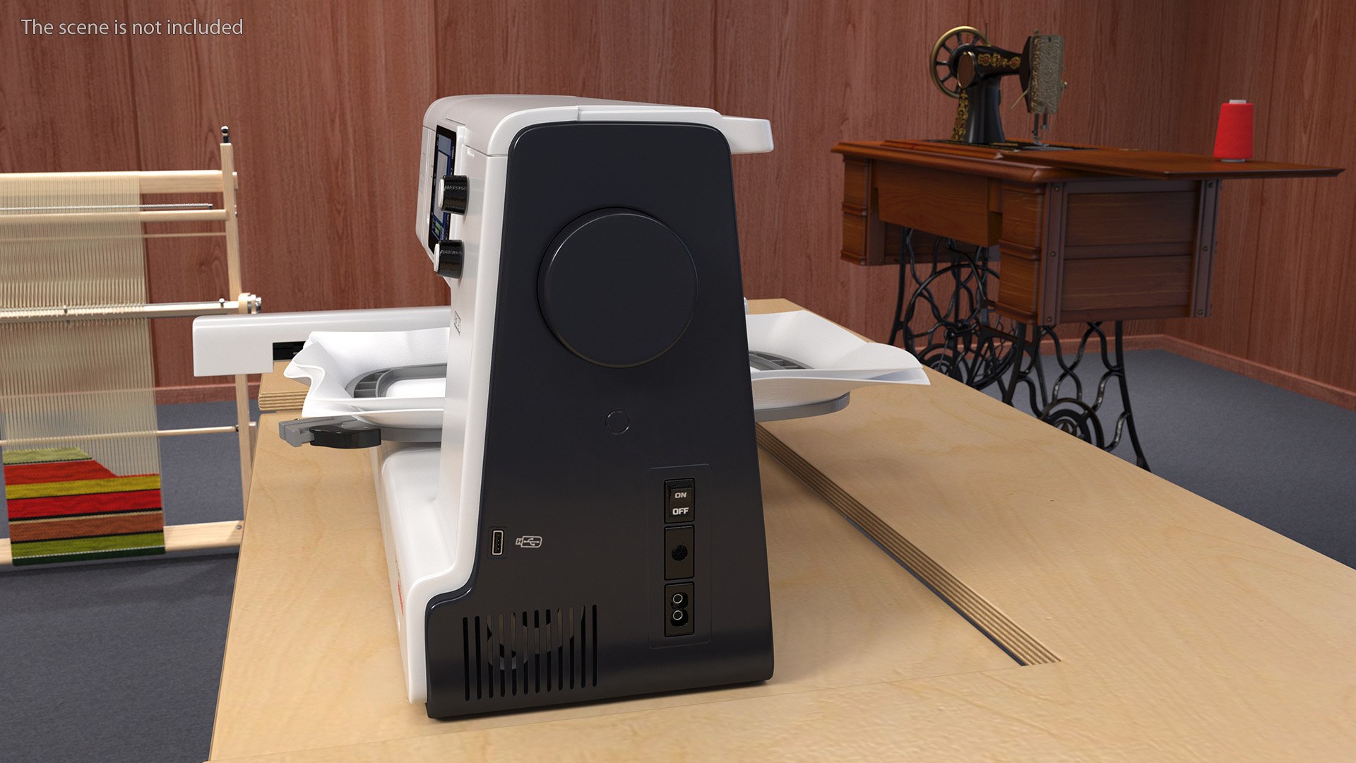 3D Embroidery Machine Bernette B70 Deco Screen On Rigged - TurboSquid 2187560