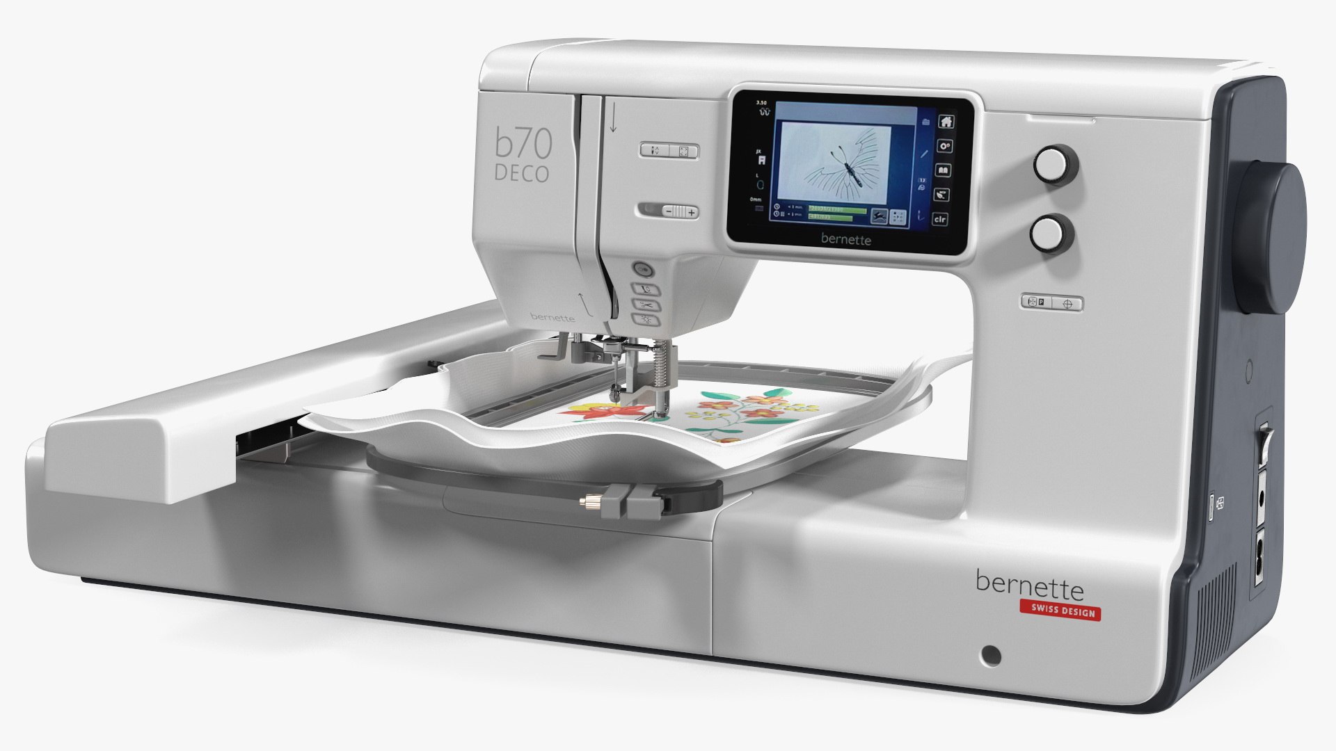 3D Embroidery Machine Bernette B70 Deco Screen On Rigged - TurboSquid 2187560