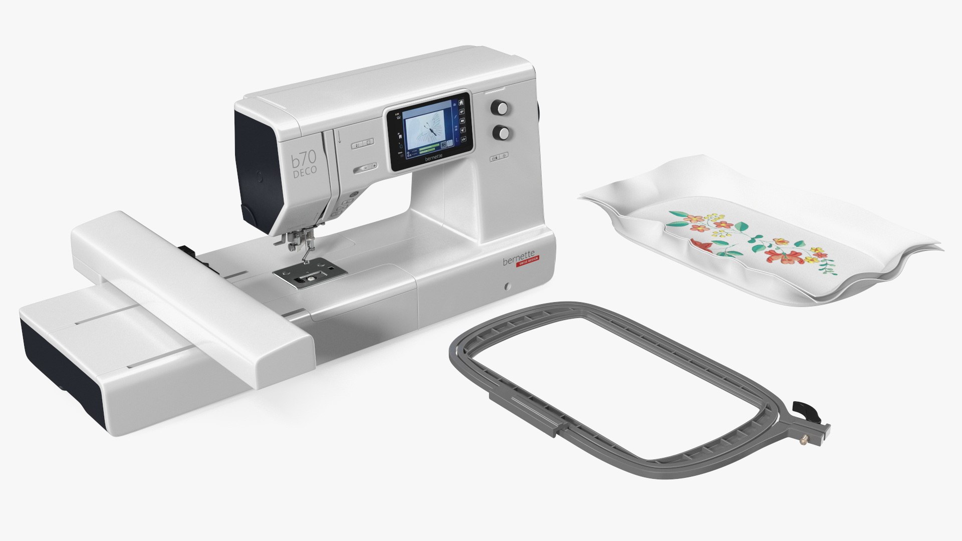 3D Embroidery Machine Bernette B70 Deco Screen On Rigged - TurboSquid ...