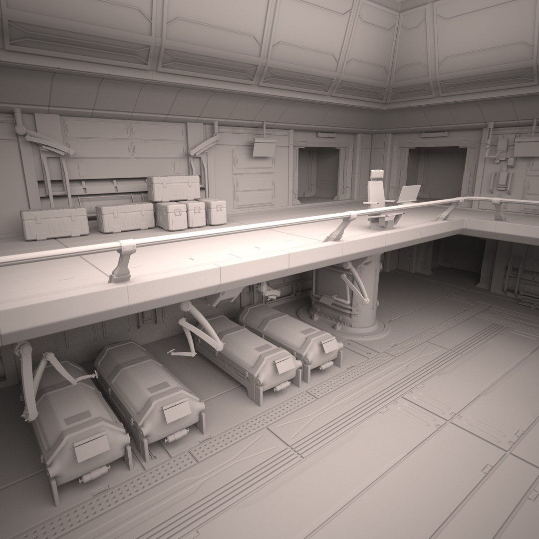 Futuristic sci fi laboratory 3D - TurboSquid 1153894