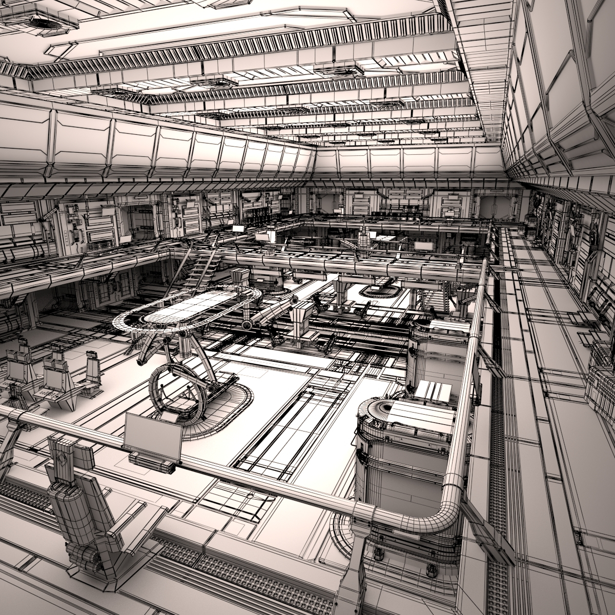 Futuristic sci fi laboratory 3D - TurboSquid 1153894