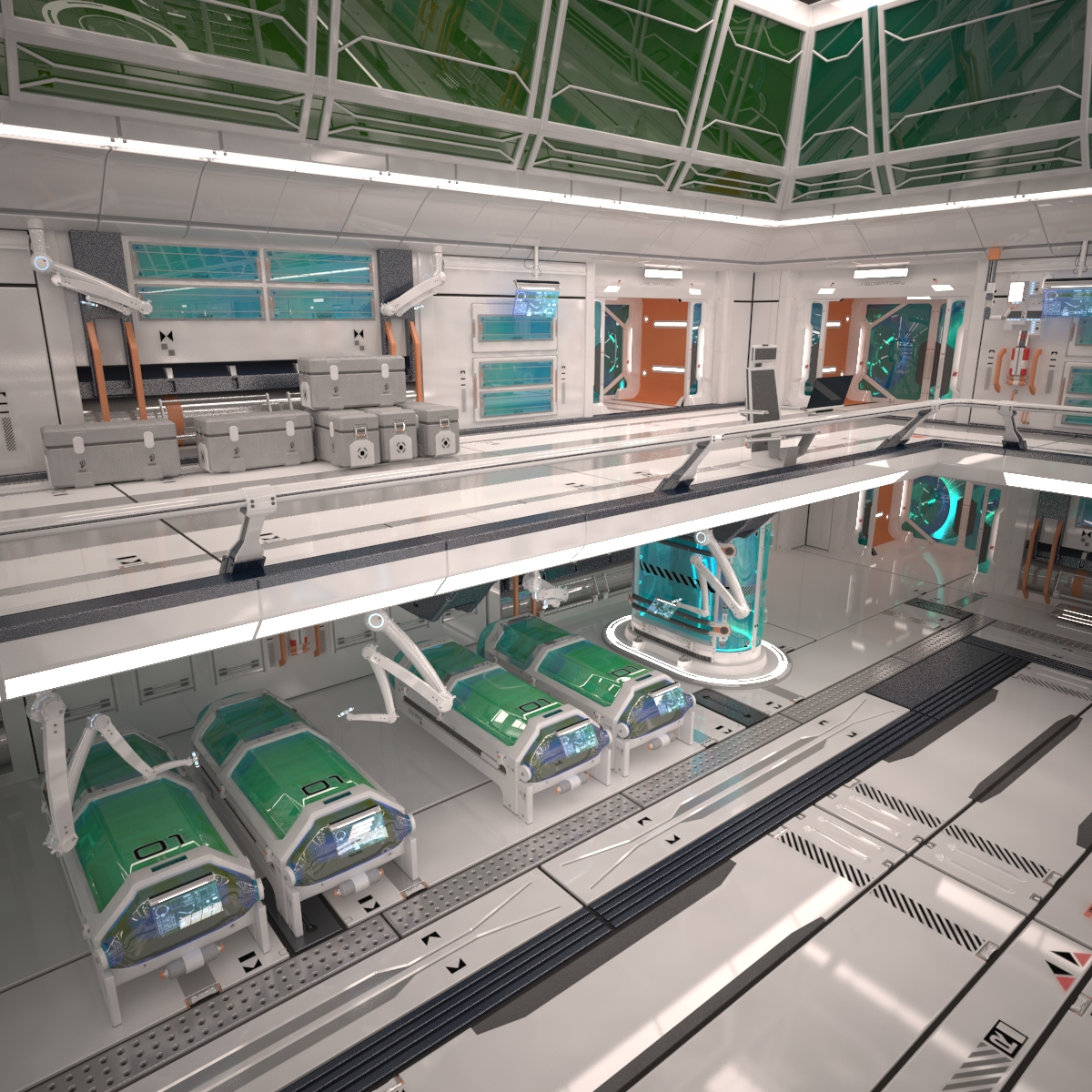 Futuristic sci fi laboratory 3D - TurboSquid 1153894